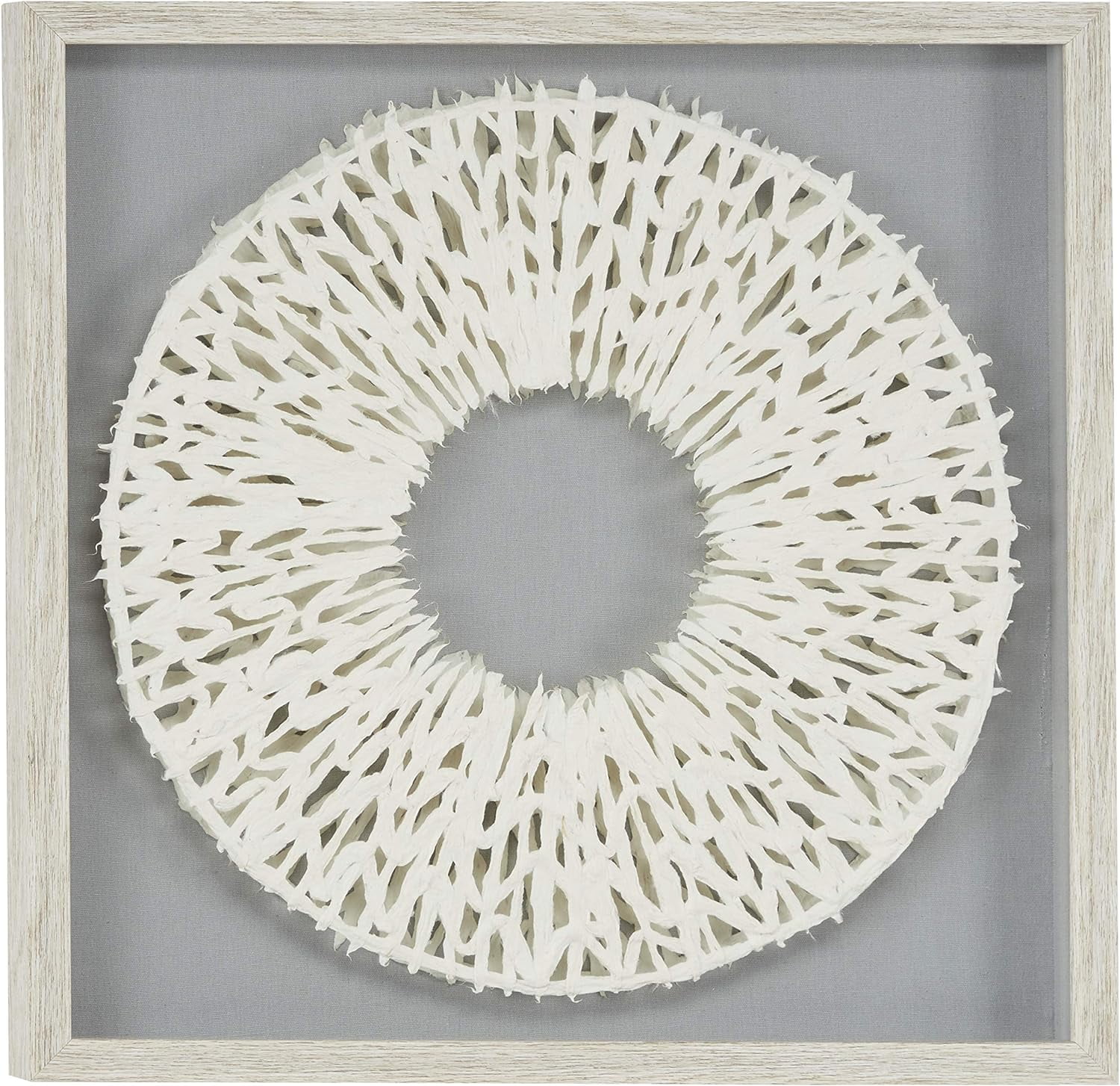 Handmade Wood Geometric 3D Circle Origami Shadow Box with Canvas ...