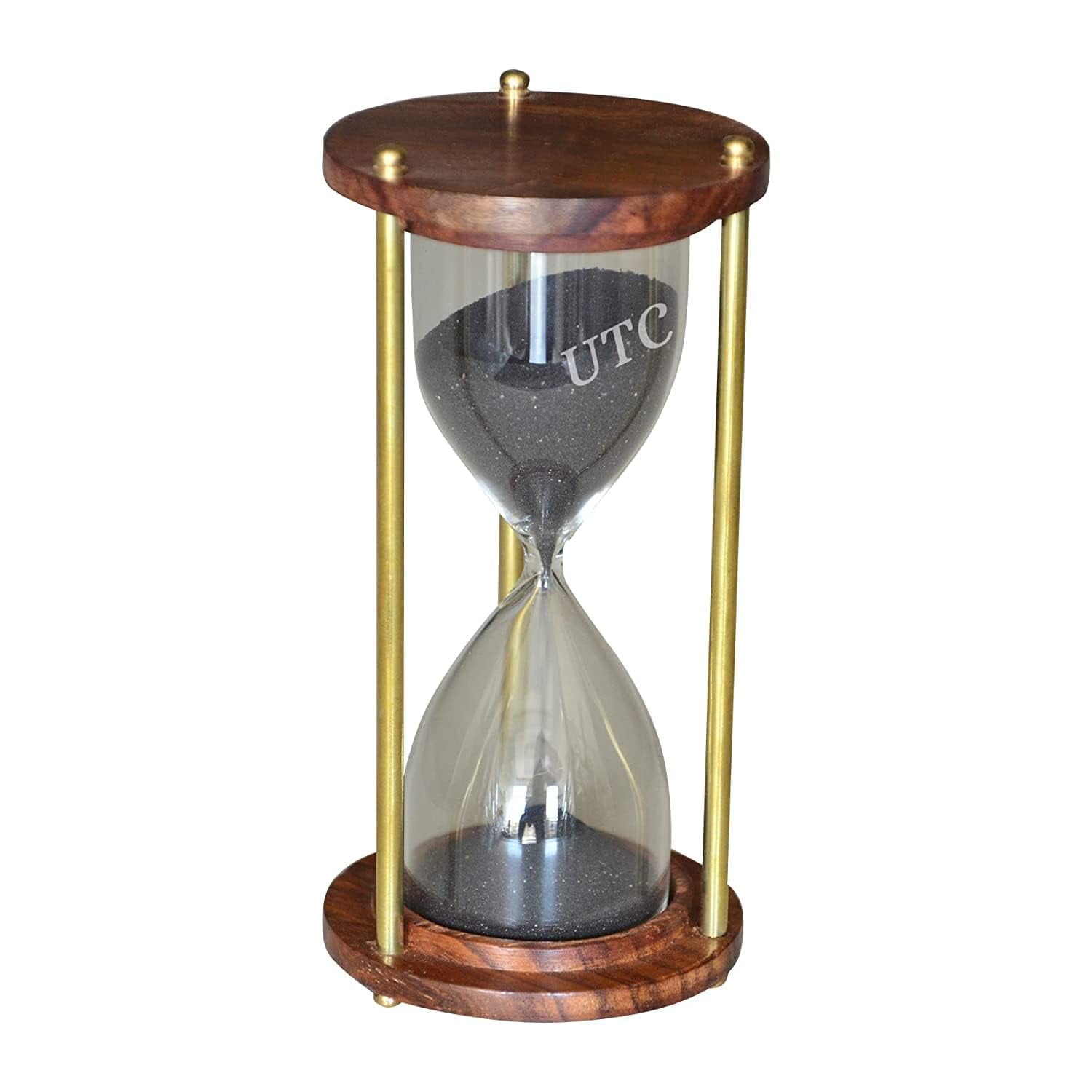 Handmade Wooden Base Sand Clock Unique Timer an Antique Showpiece 5 ...