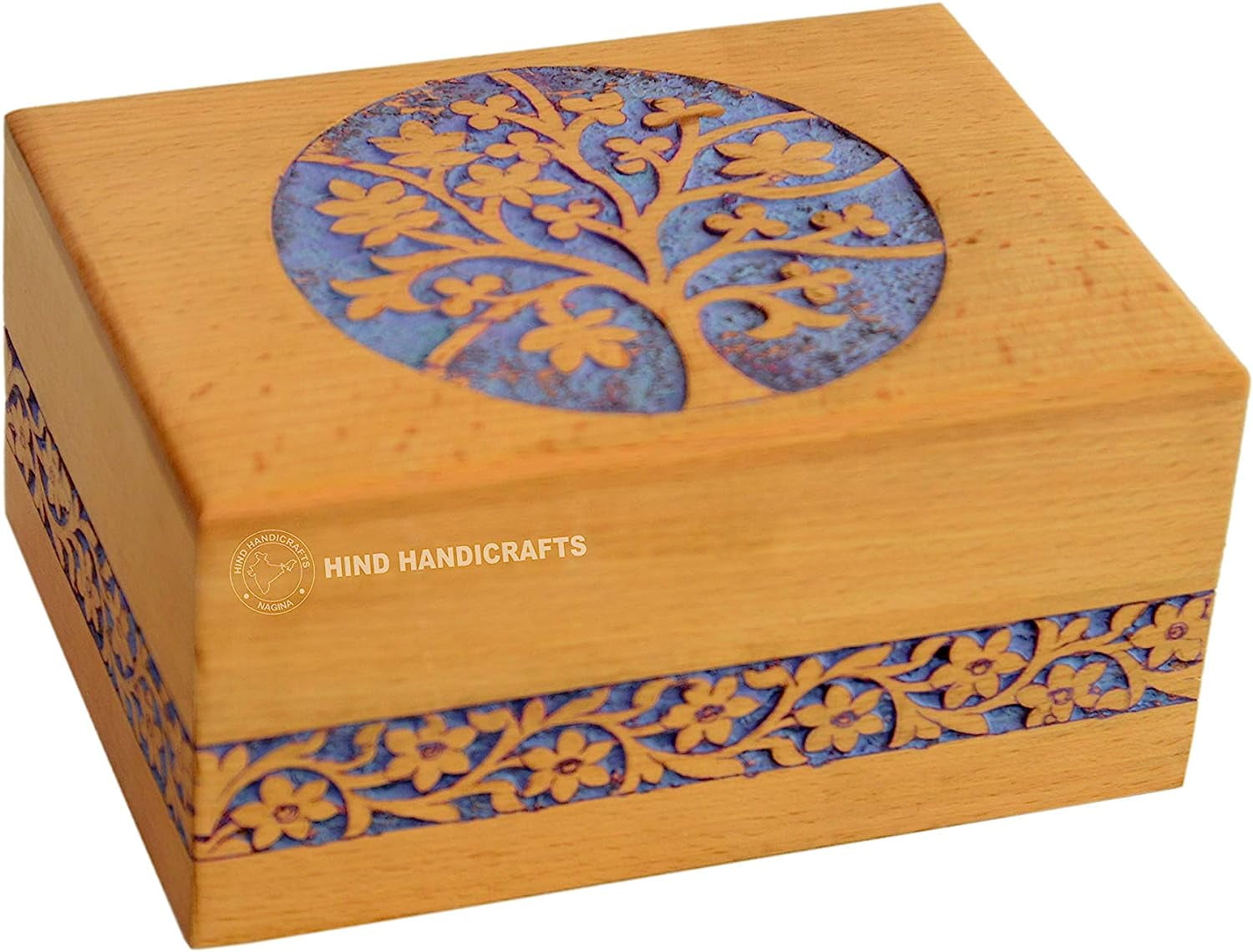 Handmade Wooden Box Funeral Cremation Urns for Human Ashes Adult Large ...