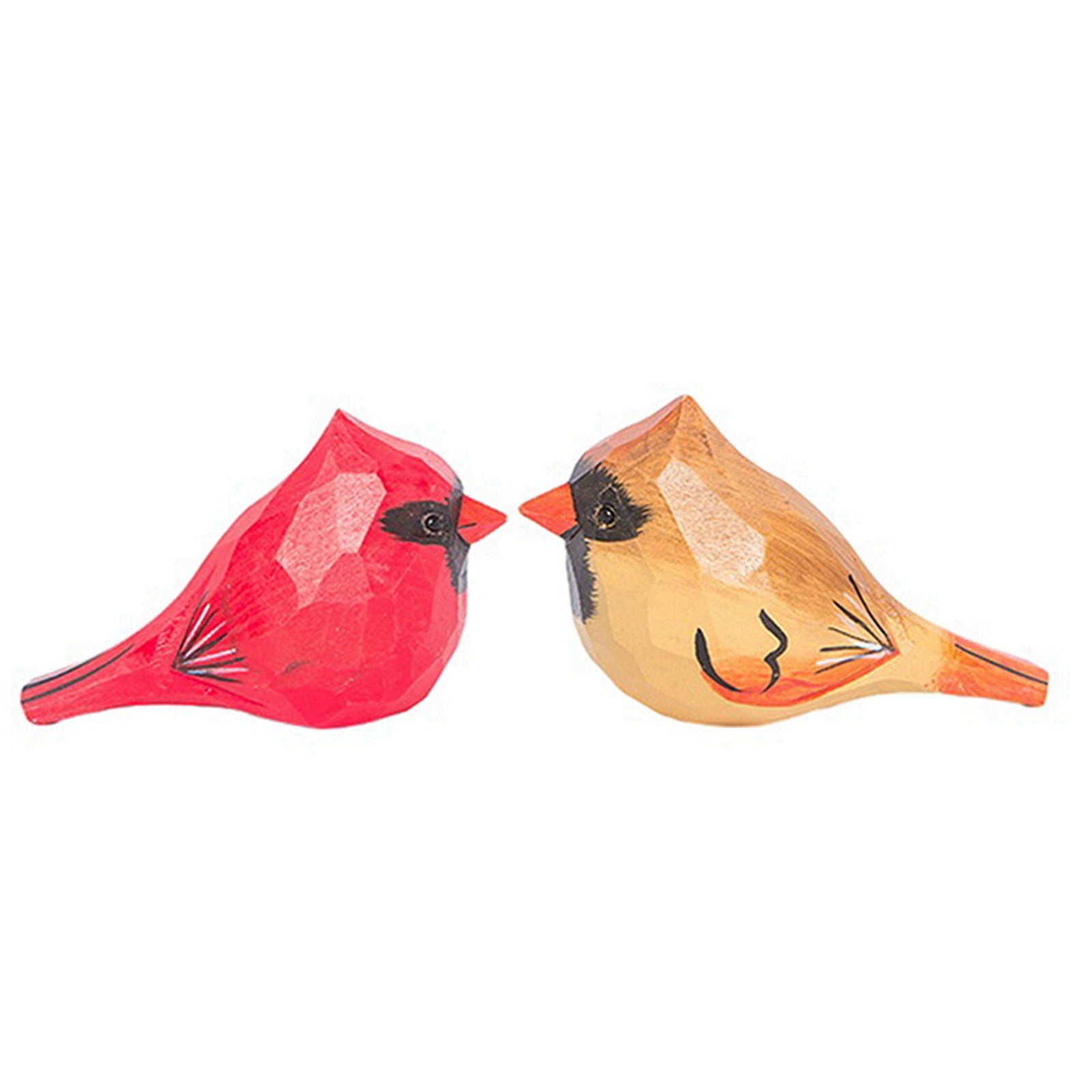 Handmade Wooden Carved Bird Decor Sculpted Hand-Painted Bird Figurines ...