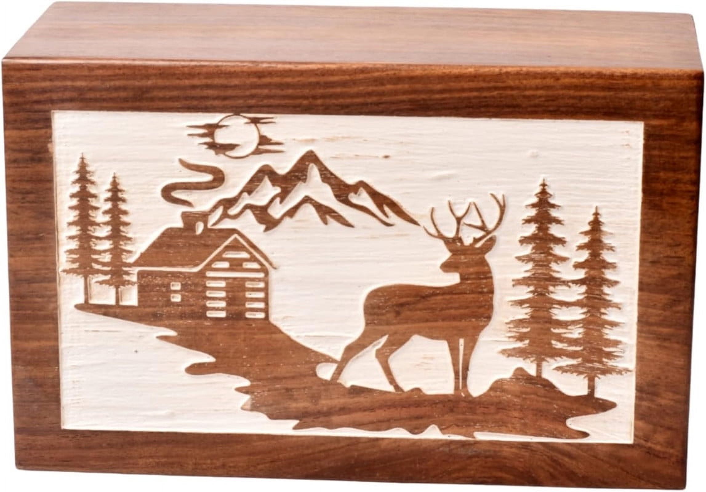Handmade Wooden Cremation Urn Box For Human Ashes /Pet Ashes /Burial ...