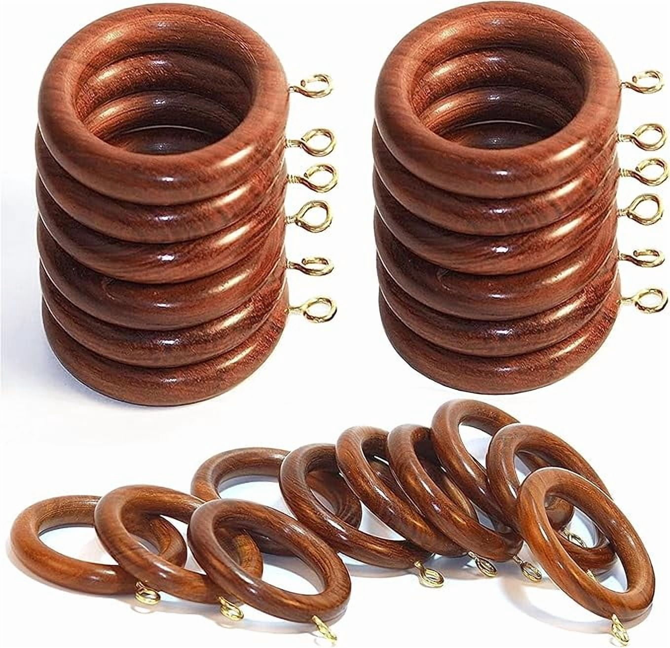 Handmade Wooden Curtain Rings for Window and Door Decoration, Wood ...