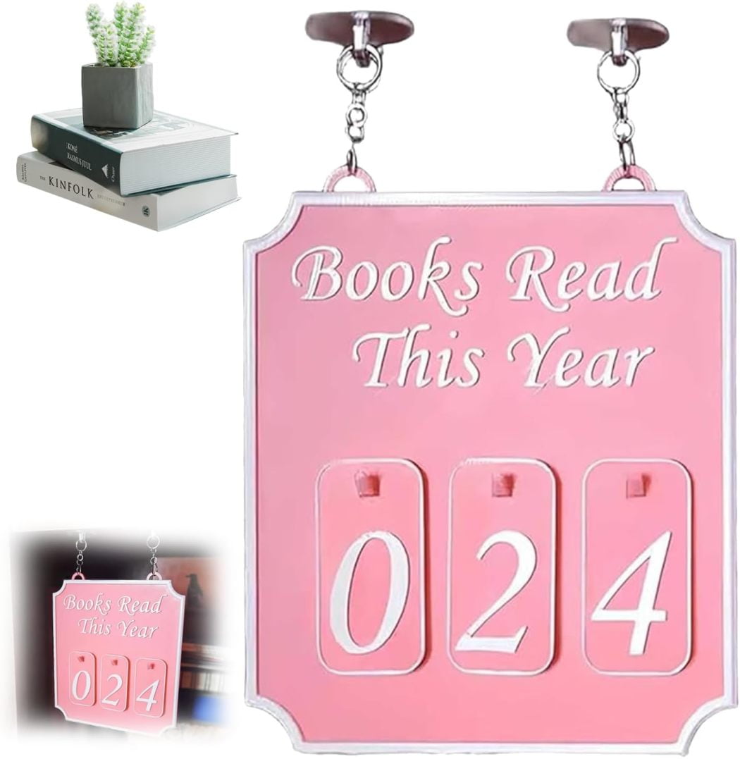 Handmade Wooden Hanging Bookshelf – Books Read This Year Counter ...