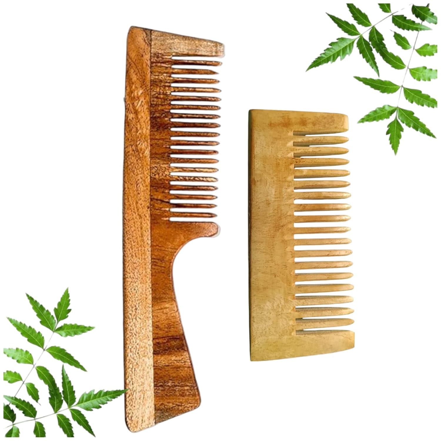 Handmade Wooden Neem Shampoo Comb And Neem Wooden Comb With Handle ...