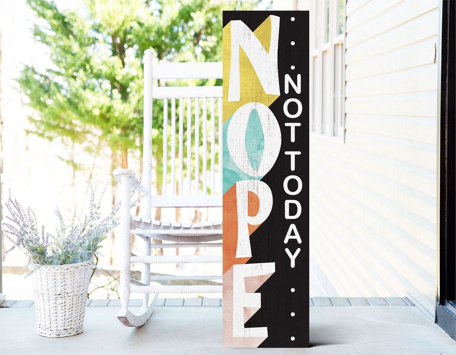 Handmade Wooden "Nope Not Today" Porch Sign for Indoor/Outdoor Use ...