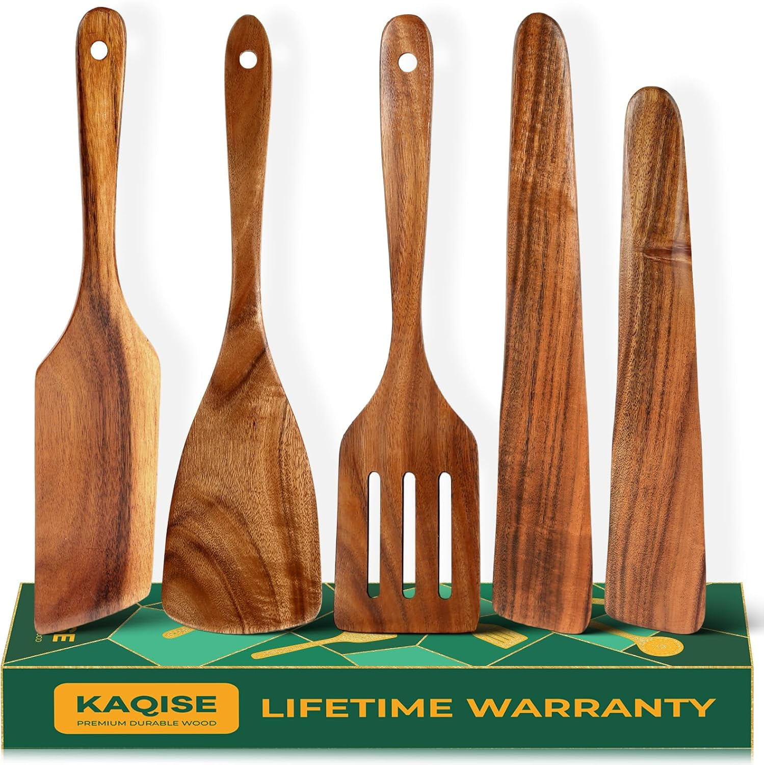 Handmade Wooden Spatulas for Cooking, Heat Resistant Teak Wood Spatula ...