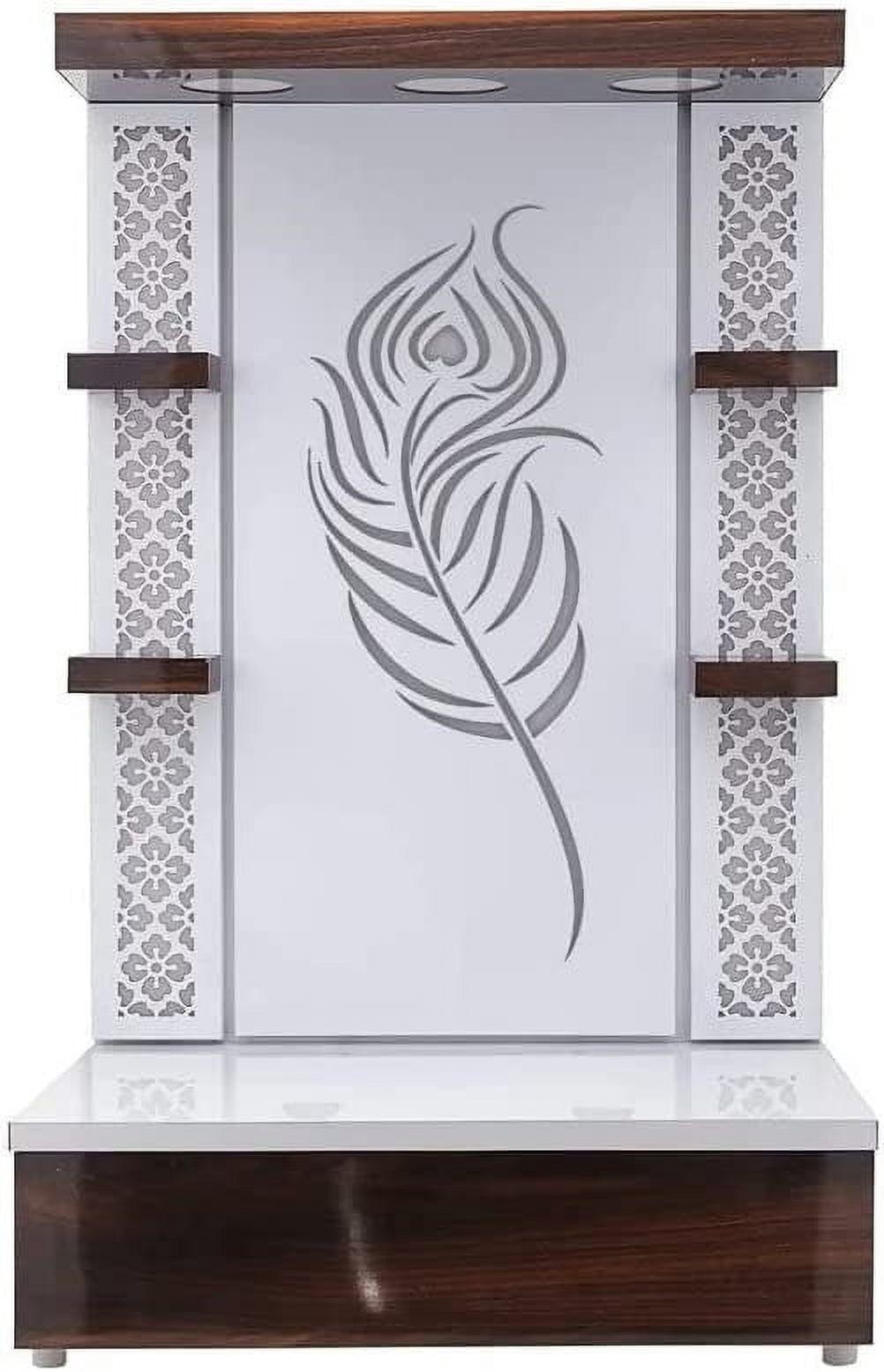 Handmade Wooden Temple With LED Light Mandir for Home and Office | Home ...