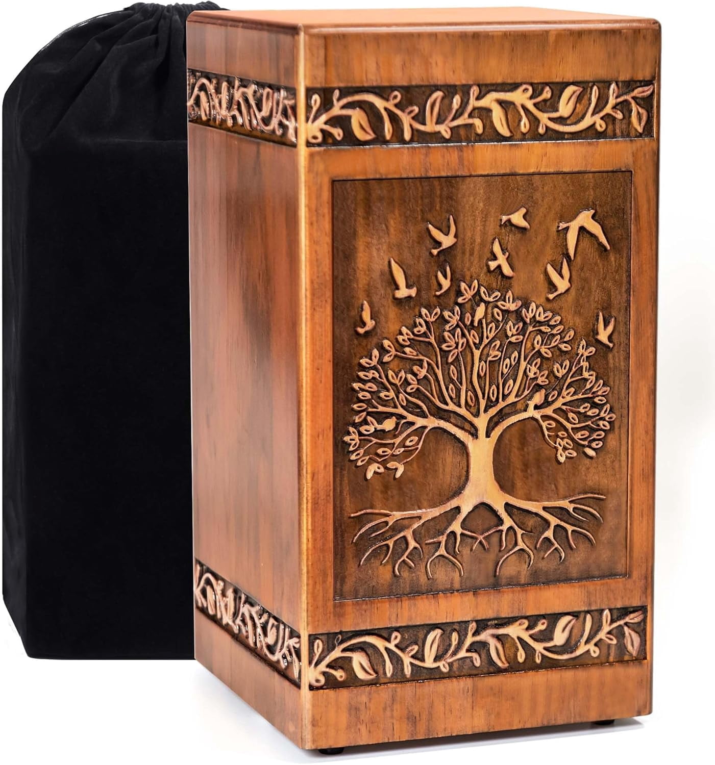 Handmade Wooden Urn, Cremation Urns for Human Ashes Adult Male Female ...
