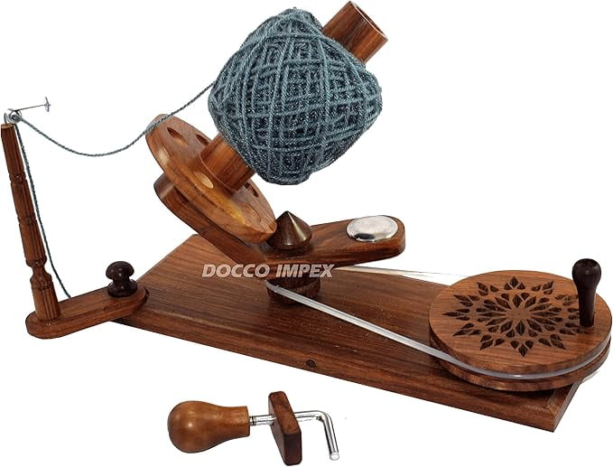 Handmade Wooden Yarn Ball Winder - Handcrafted Knitting & Crocheting ...