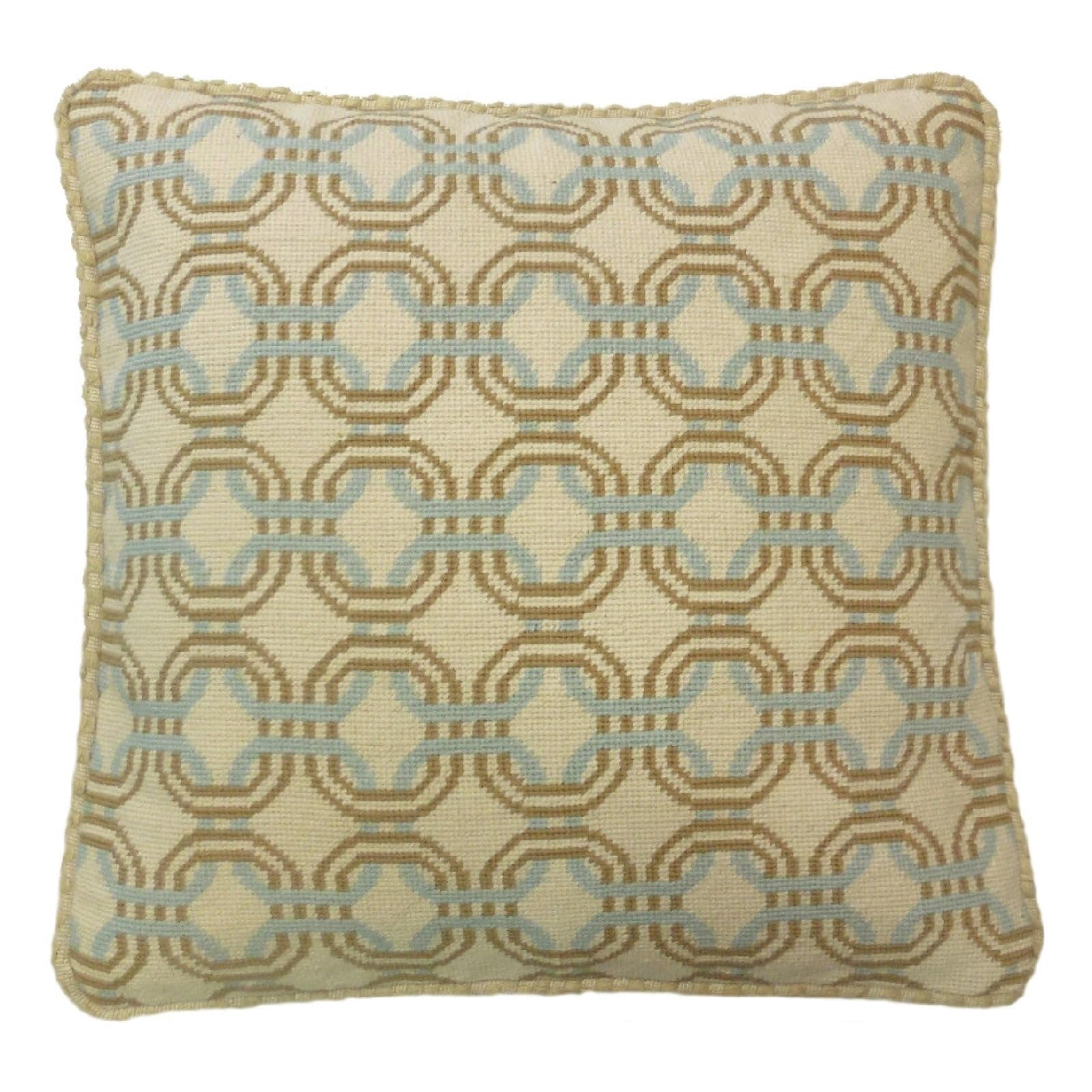 Handmade Wool Needlepoint Pillow Cover - Decorative Throw Cushion Cover ...