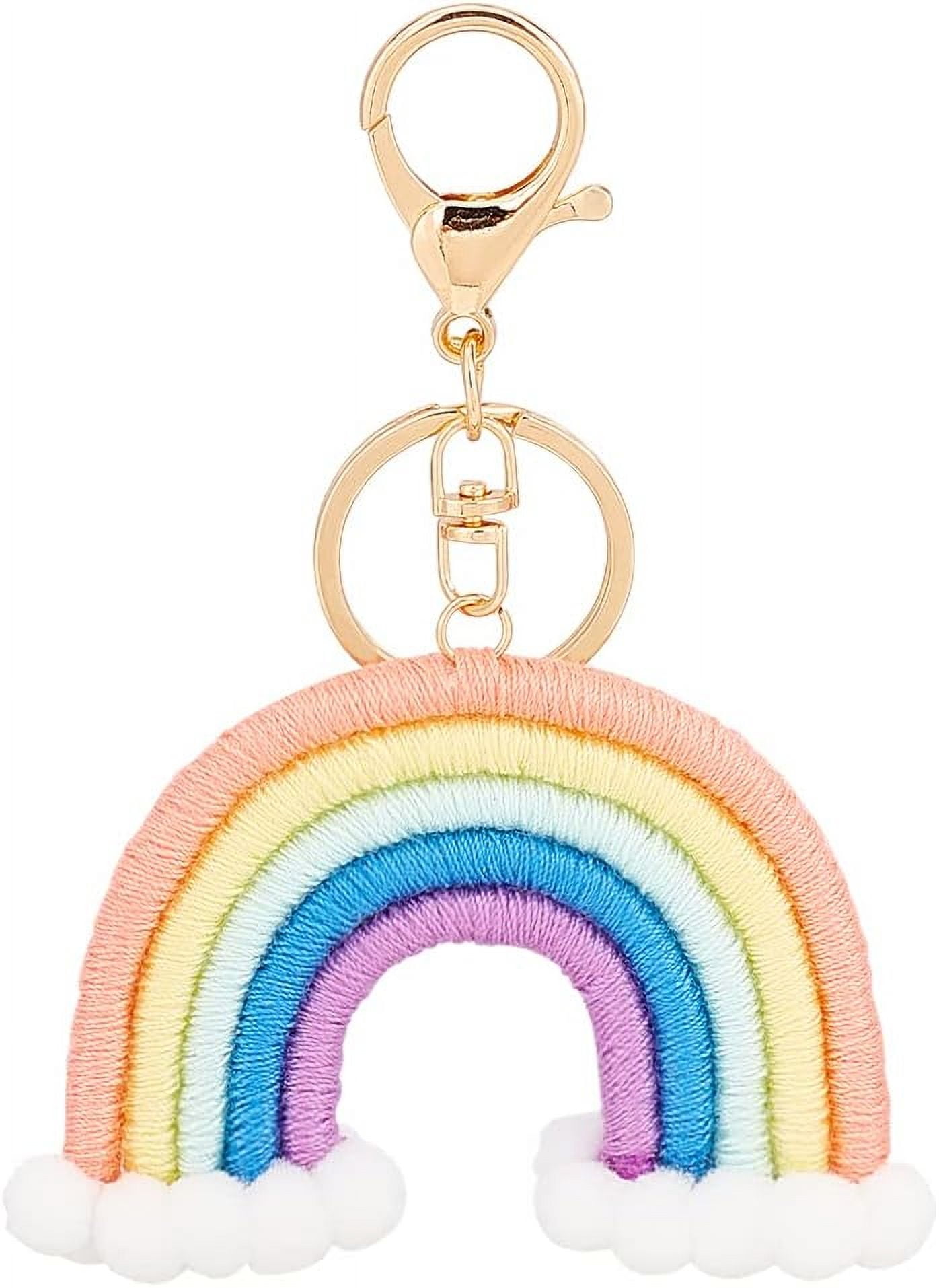 Handmade Woven Cotton Keychain with Iron & Alloy Findings Golden ...