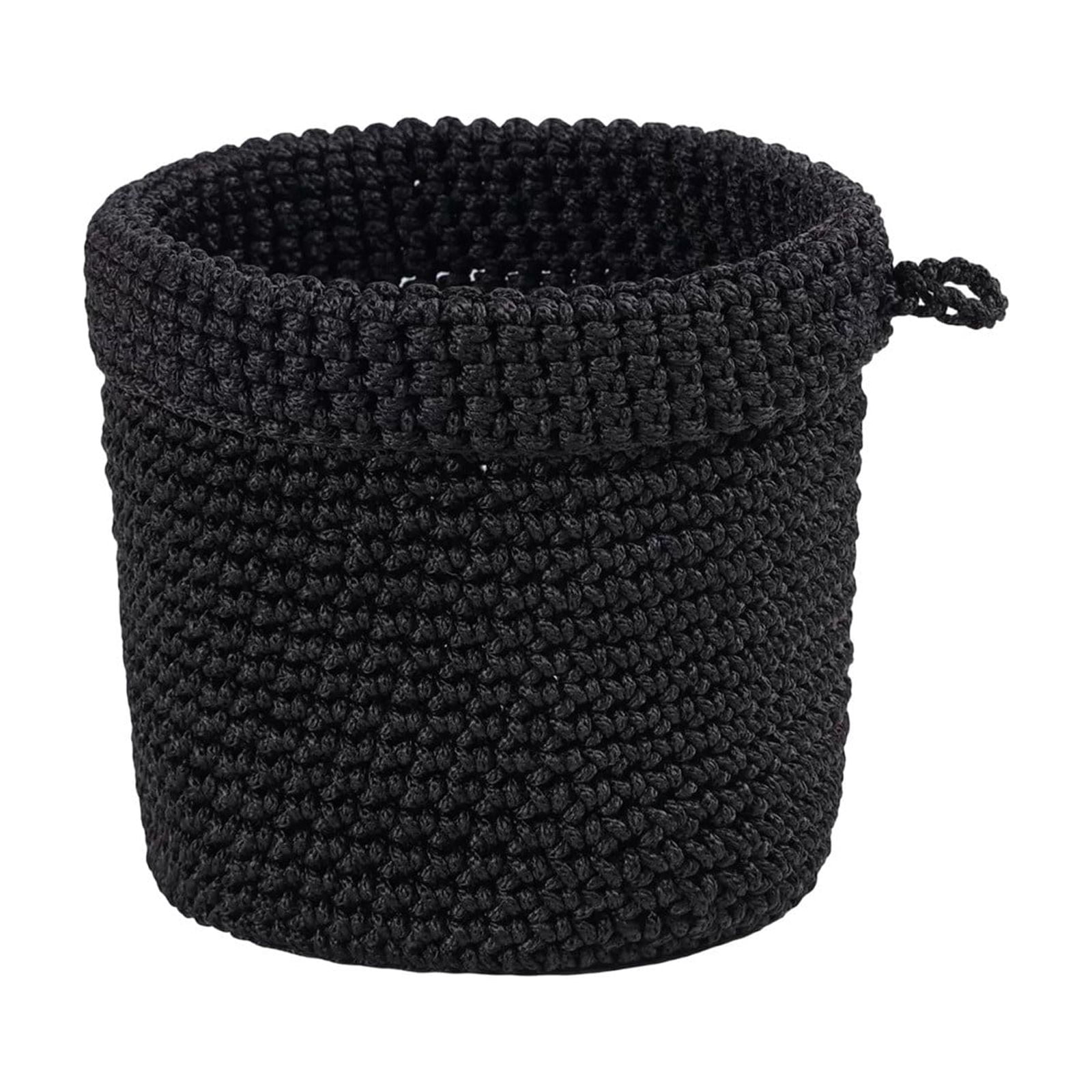 Handmade Woven Cotton Thread Hanging Storage Basket Wall Mounted ...