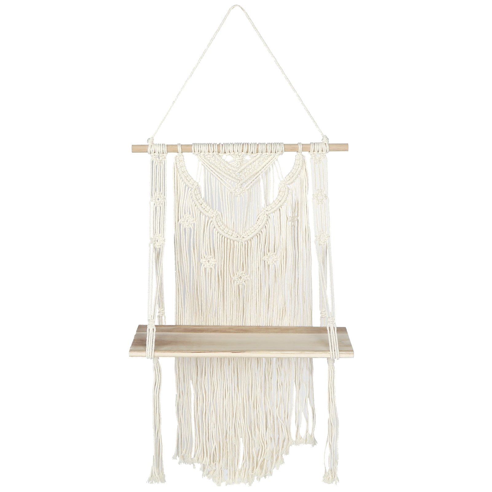 Handmade Woven Rope, Boho Decor Macrame Wall Hanging Shelf, Perfect ...