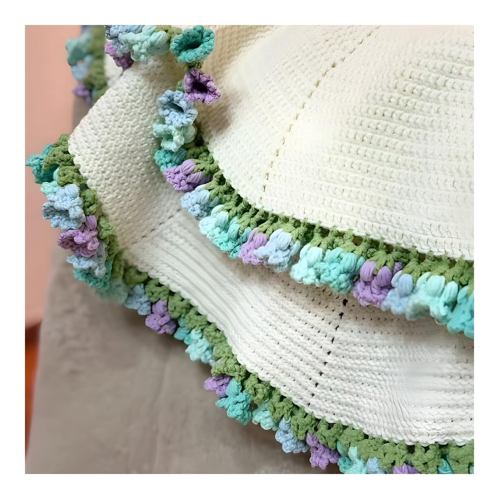 Handmade Yarn DIY Bouquet & Blanket Material Kit, Crochet kit,Crochet ...