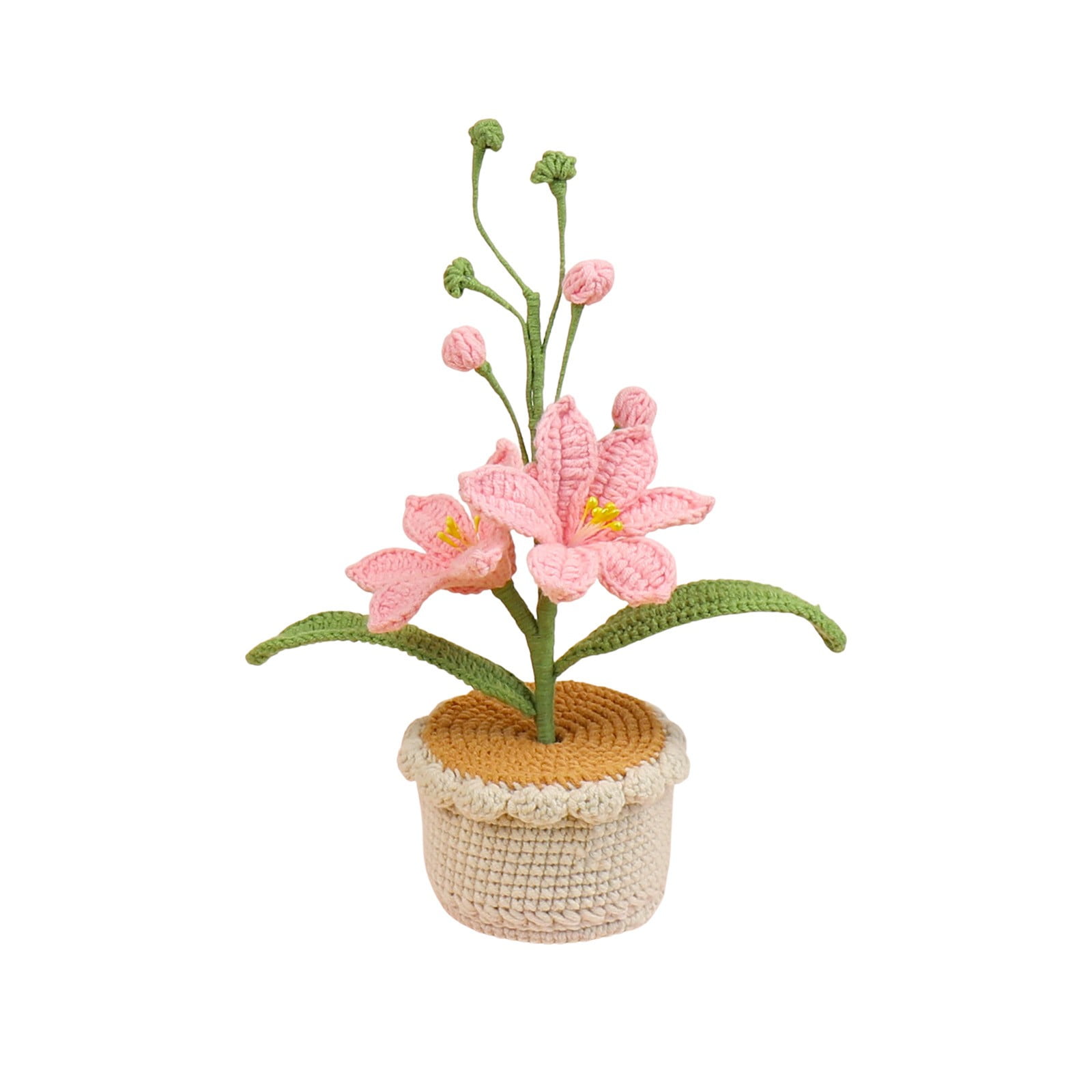 Handmade Yarn Weaving Decoration, Simulated Flower Bonsai for Home ...