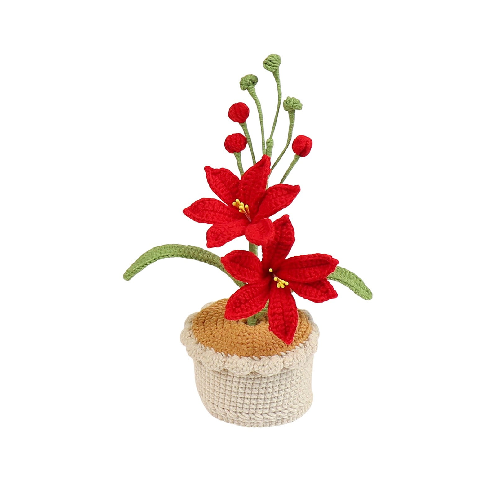 Handmade Yarn Weaving Decoration, Simulated Flower Bonsai for Home ...