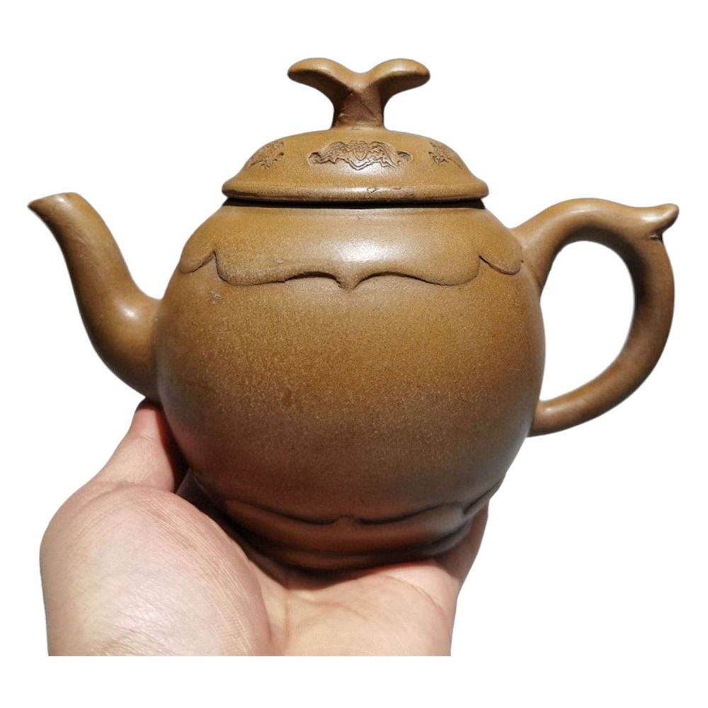 Handmade Zisha Pottery Teapots Decorative Fashion Gourd Shaped Rounded ...