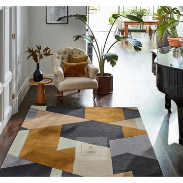 Colorful Rectangle Shape Soft Wool Handmade Hand Tufted Area Rug for ...