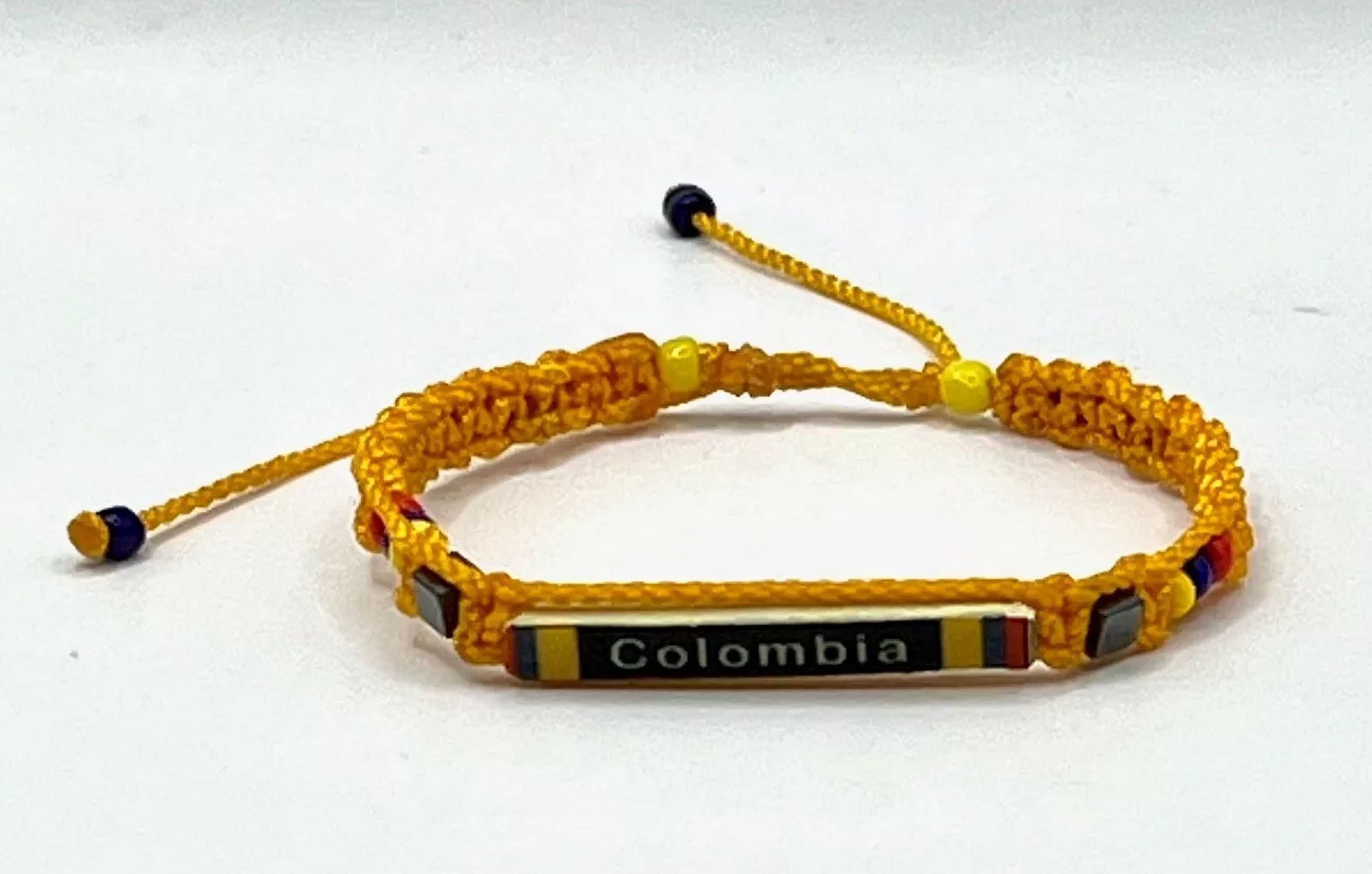 Handmade in Colombia - Bracelet Colombia Flag Colors Adjustable Artist ...