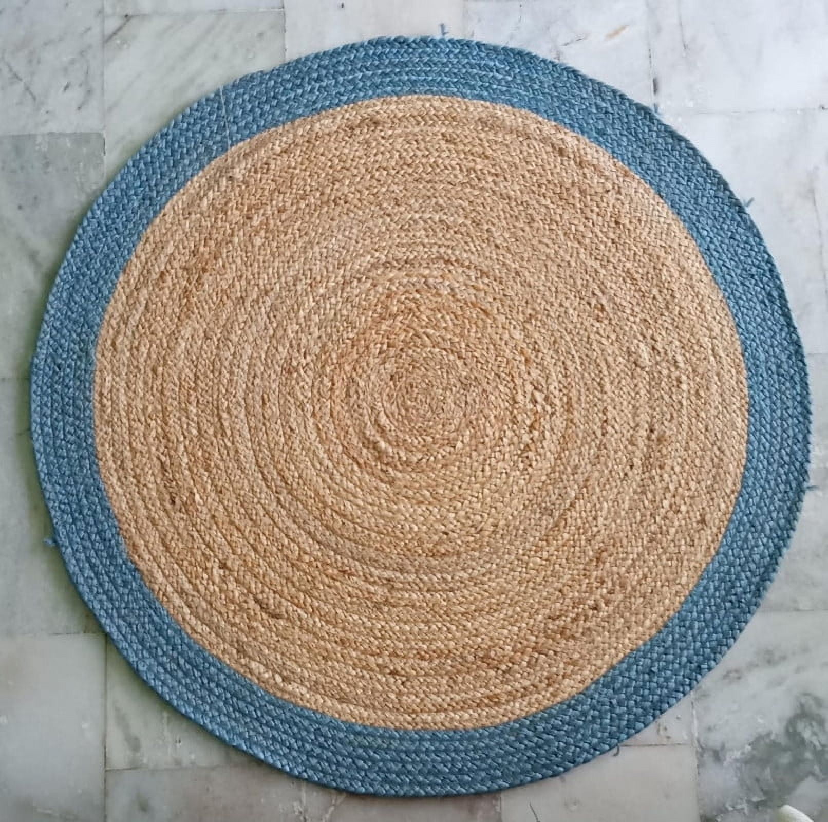 Antiq Carpet Jute Rugs Natural Needle Punched Beige Round Jute Rugs, 72 ...