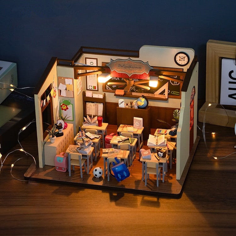 Handmade miniature model doll house mini 3D wooden building simulation ...