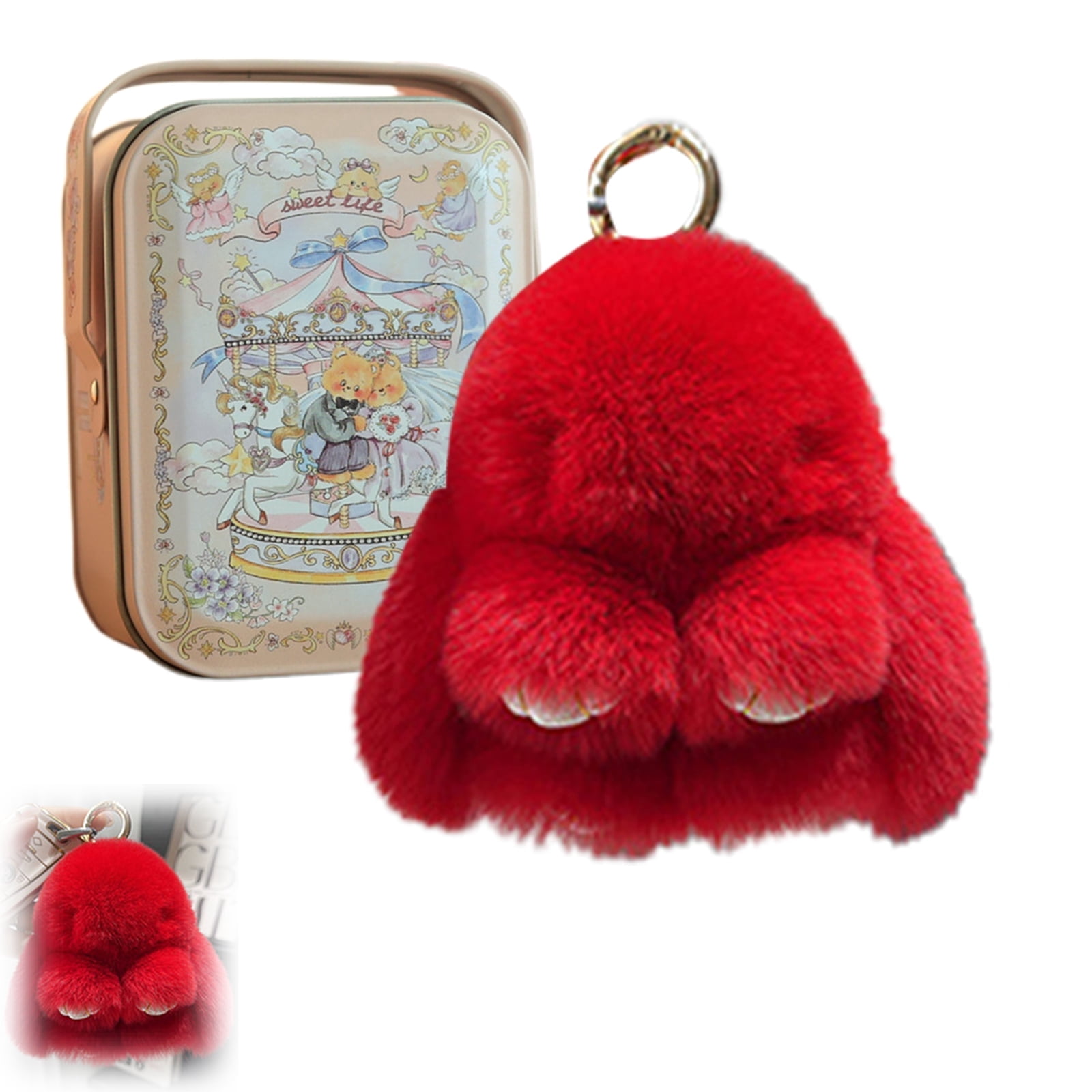 Handmade soft bunny keychain with tin box. Adorable plush bunny, Lulu ...