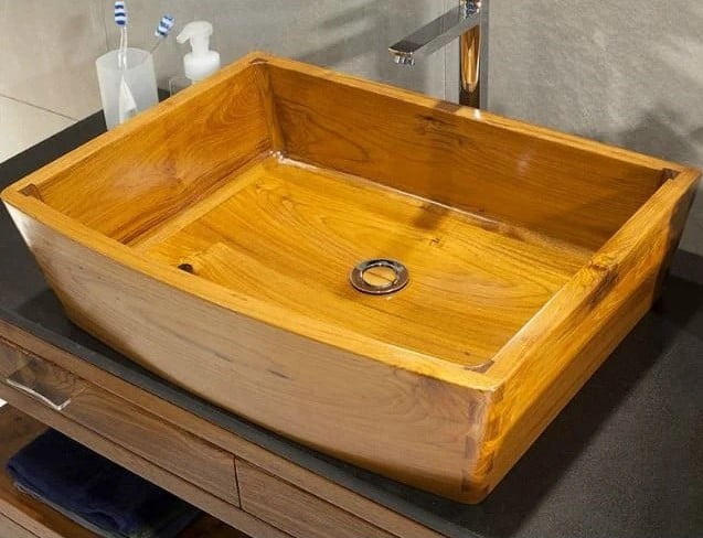 Handmade wooden Teak Wood BathSink,Handcarve basin,Wooden basin ...
