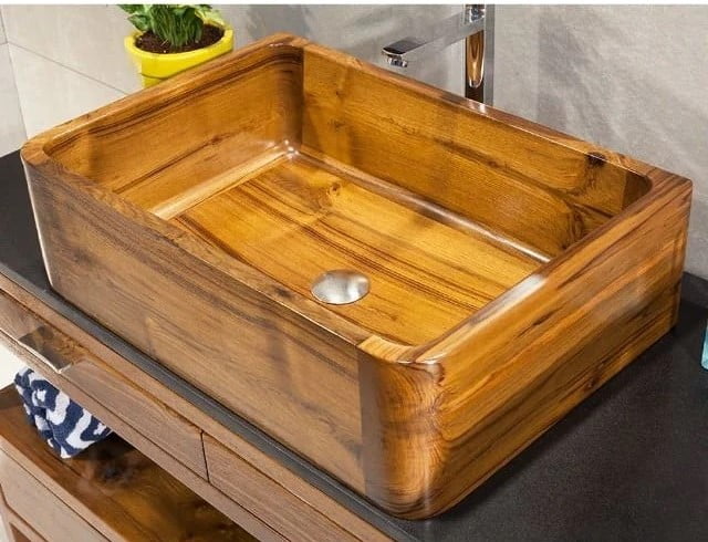 Handmade wooden Teak Wood BathSink,Handcarve basin,Wooden basin ...