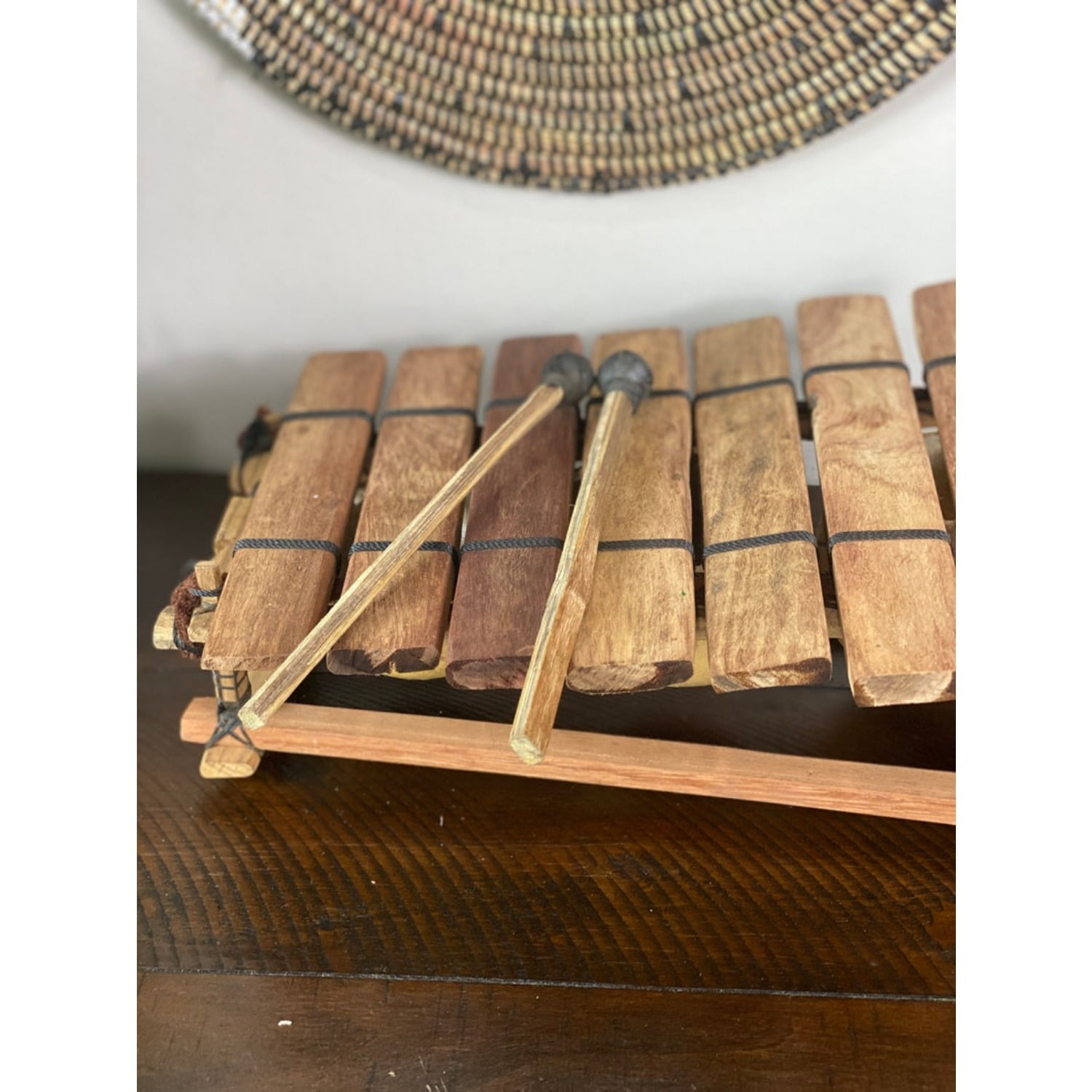 Handmade wooden percussion instrument, 7-key handmade organ with many ...