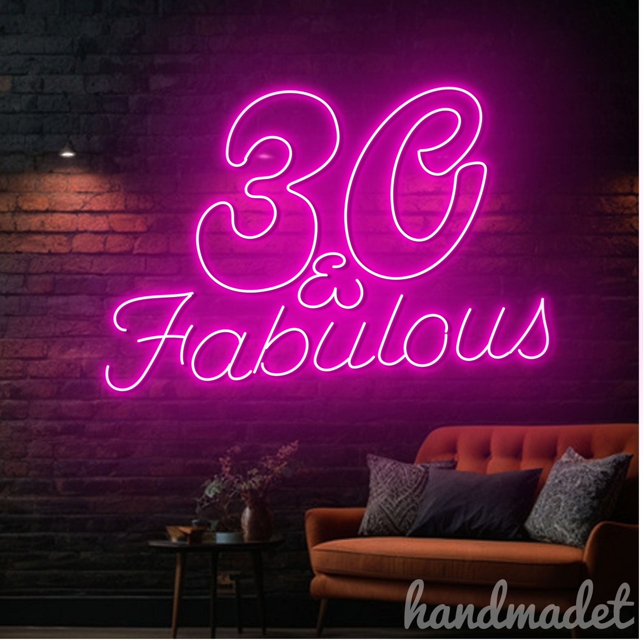 Handmadetneonsign 30th Birthday 30 And Fabulous Neon Sign, Birthday ...