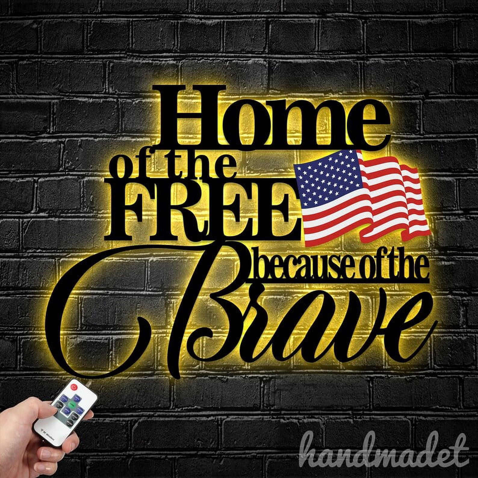 Handmadetneonsign 4th Of July Metal Wall Art Light, USA Independence ...