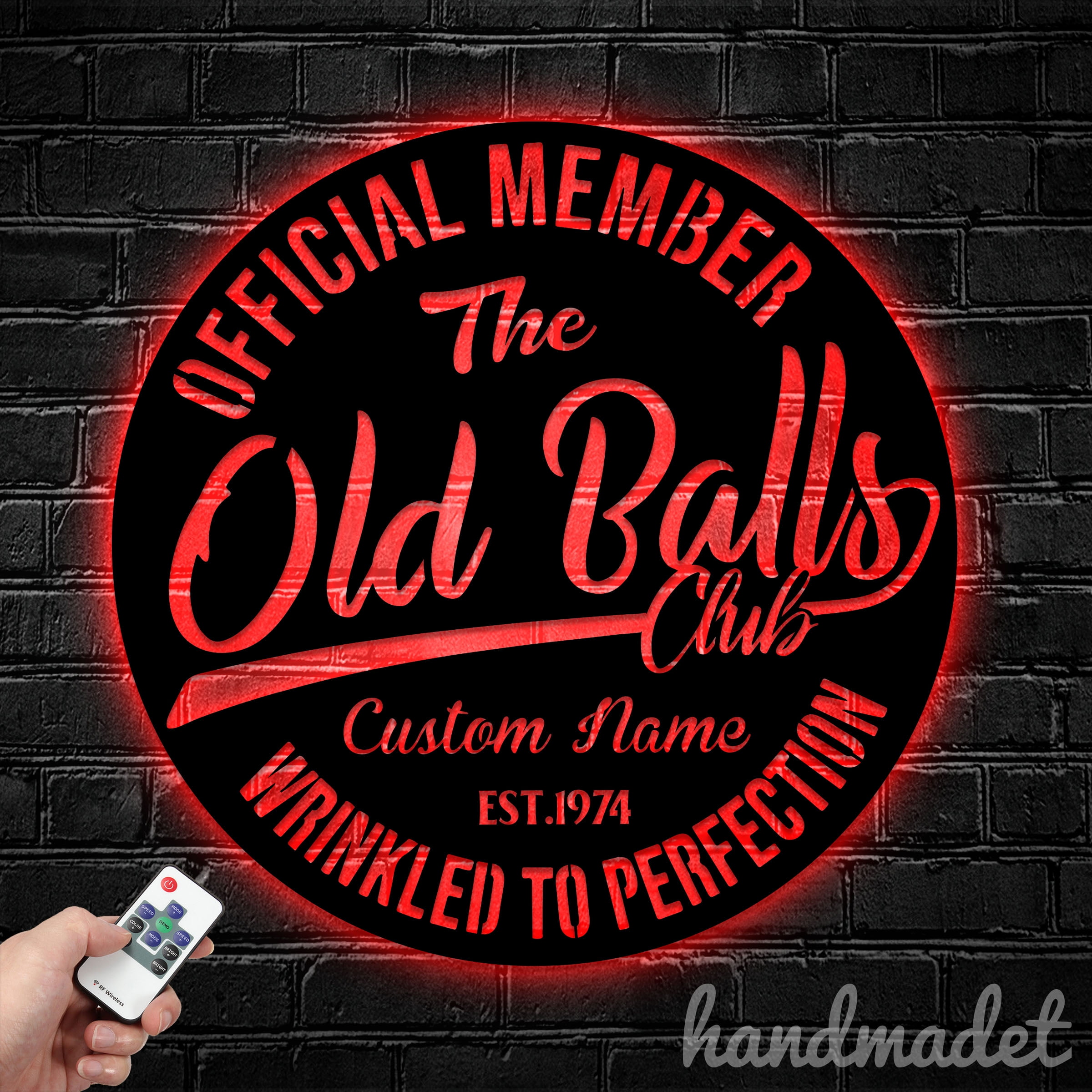 Handmadetneonsign 50th Birthday Metal Wall Art Light, Birthday Metal ...