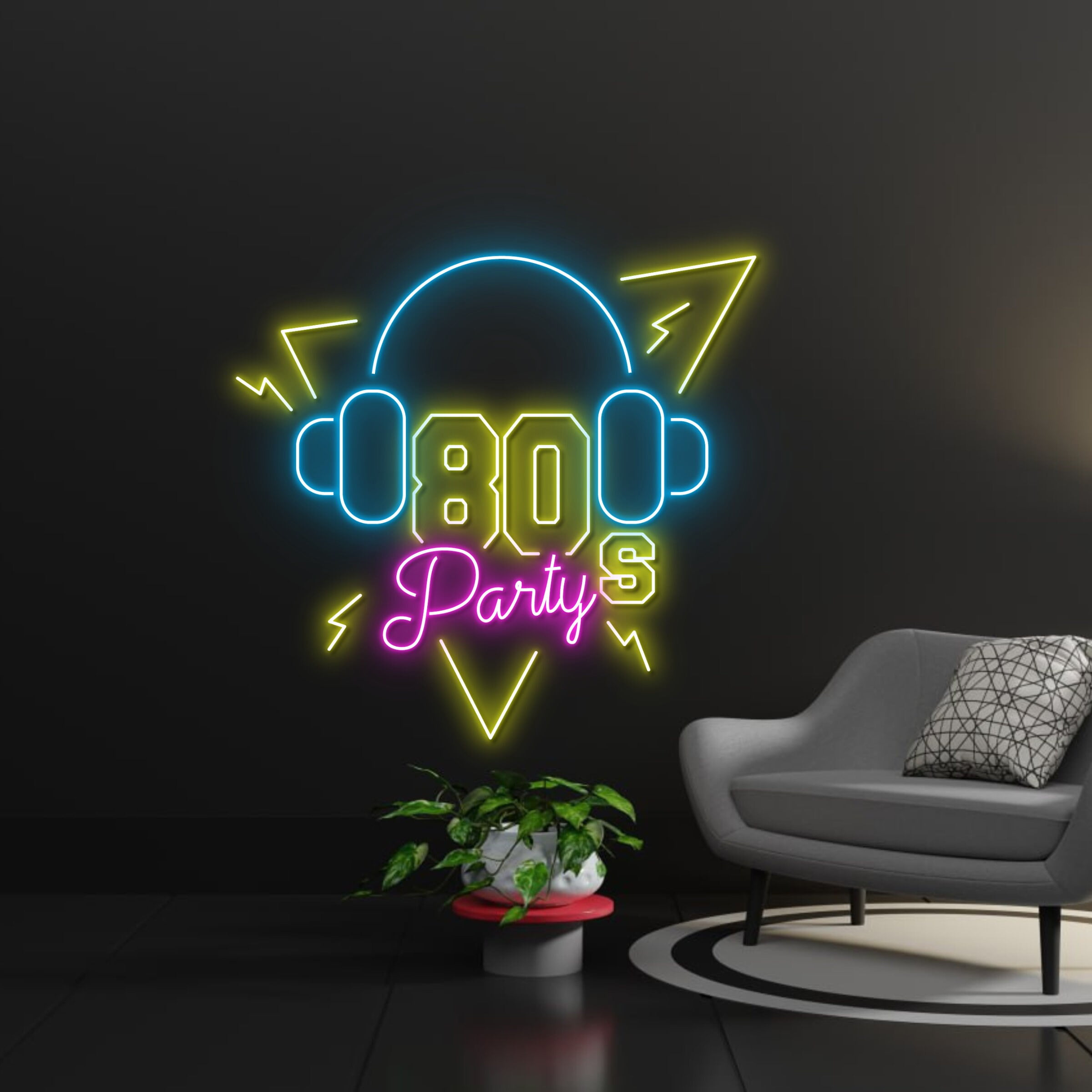 Handmadetneonsign 80's Party Led Sign, Back To The 80's Neon Sign, Wall ...