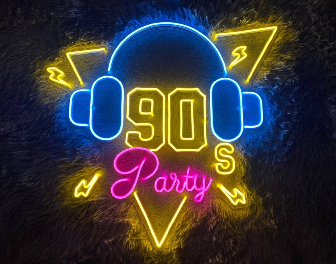 Handmadetneonsign 90's Party Led Sign, Back To The 90's Neon Sign, Wall ...