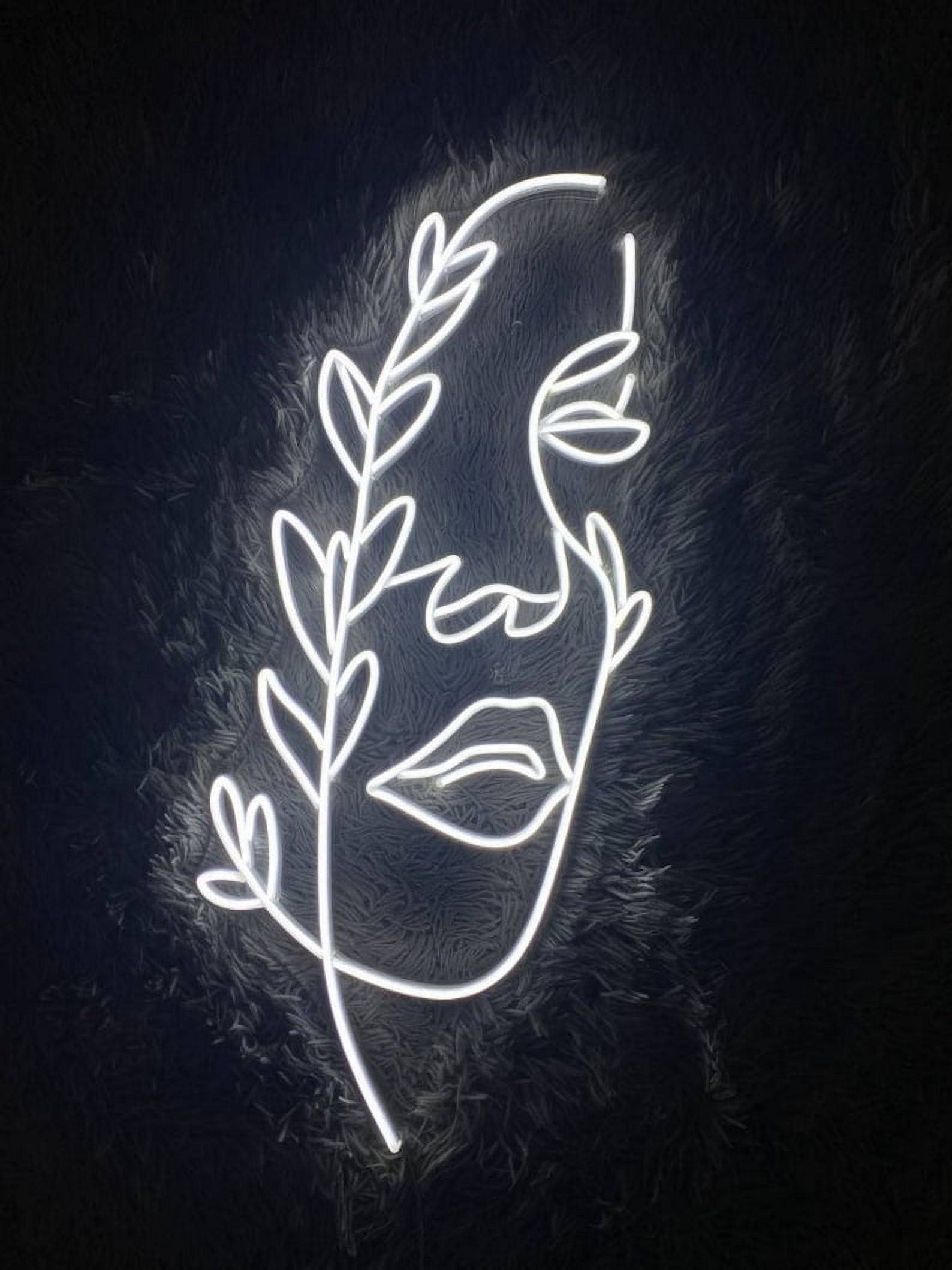 Handmadetneonsign Abstract Face Neon Sign, Woman Face Led Sign, Face ...