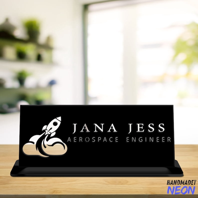 Handmadetneonsign Aerospace Engineer Metal Name Plate, Aircraft ...