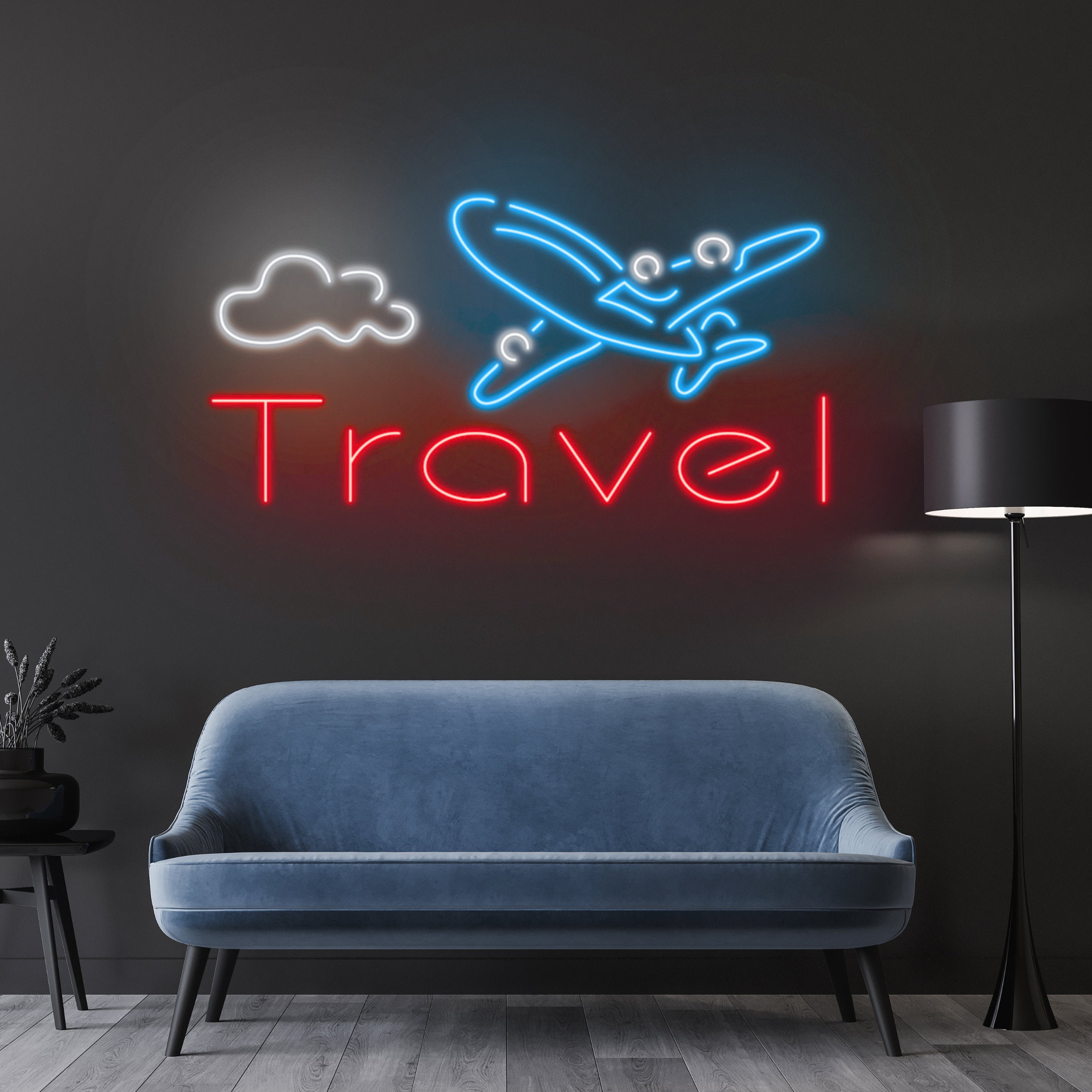 Handmadetneonsign AirPlane Neon Sign, AirPlane Led Sign, AirPlane Wall ...