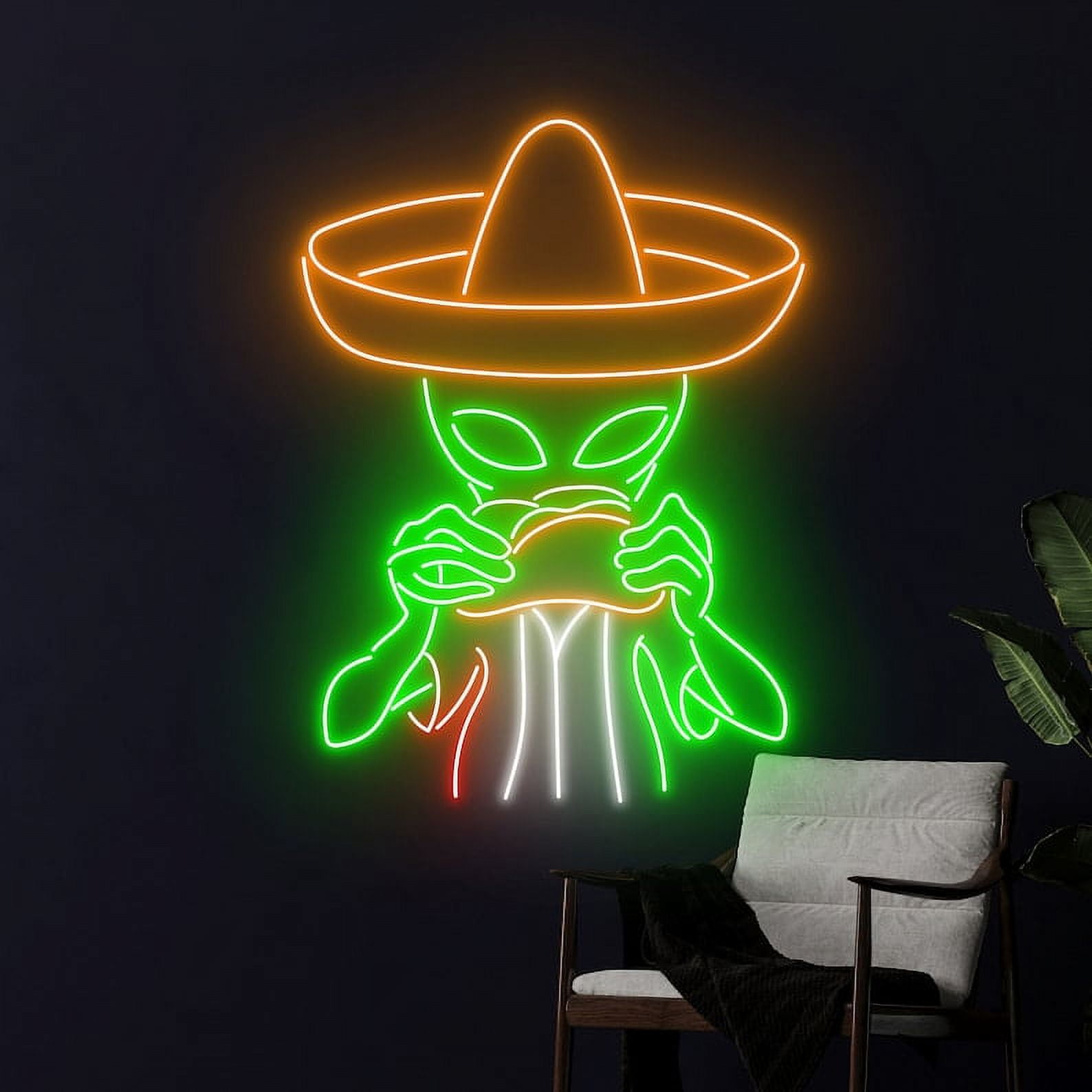 Handmadetneonsign Alien Eat Tacos Neon Sign, Alien Eat Tacos Led Sign ...