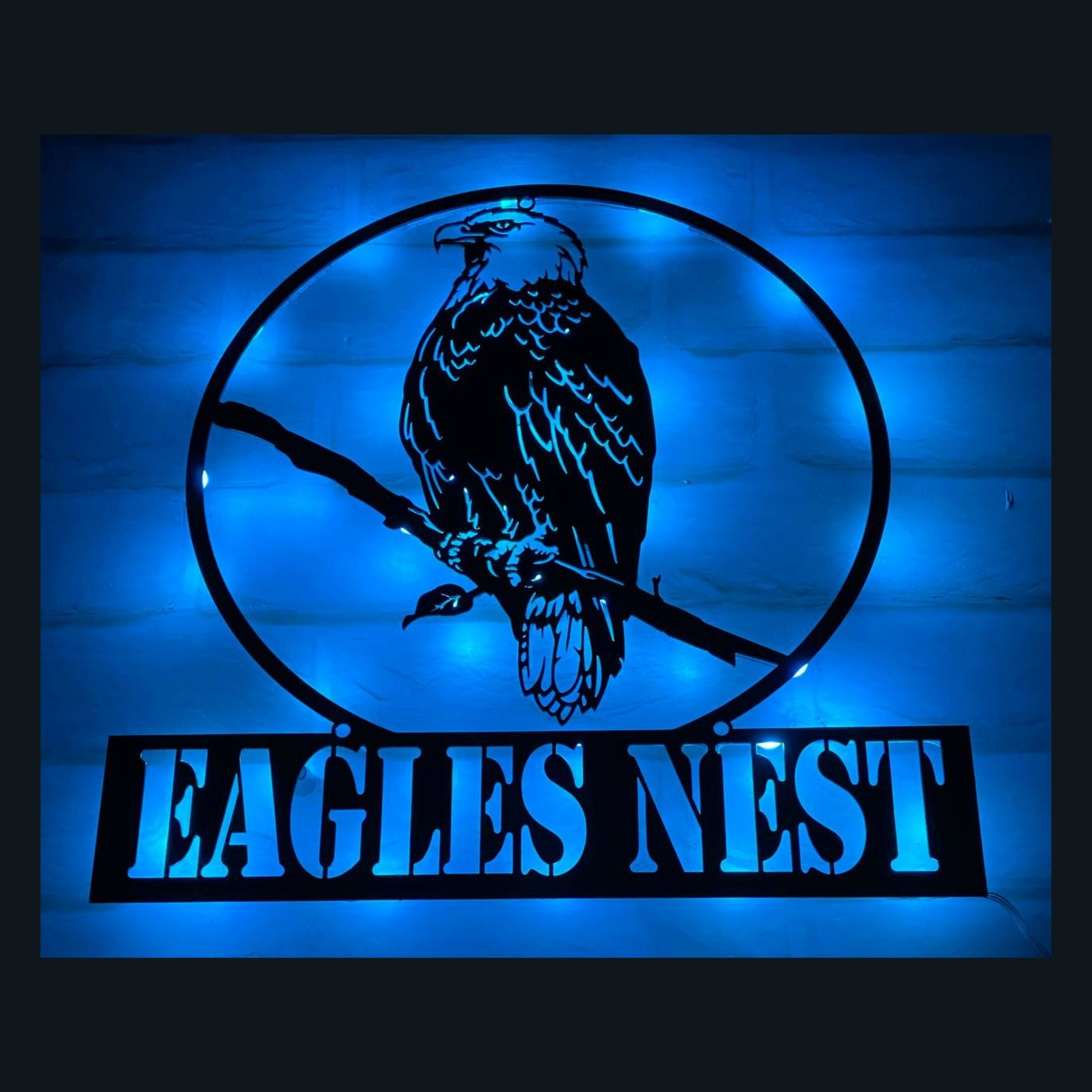 Handmadetneonsign American Eagle Metal Wall Art Light, Eagle Bird Metal Sign Wall Decor, Eagle ...