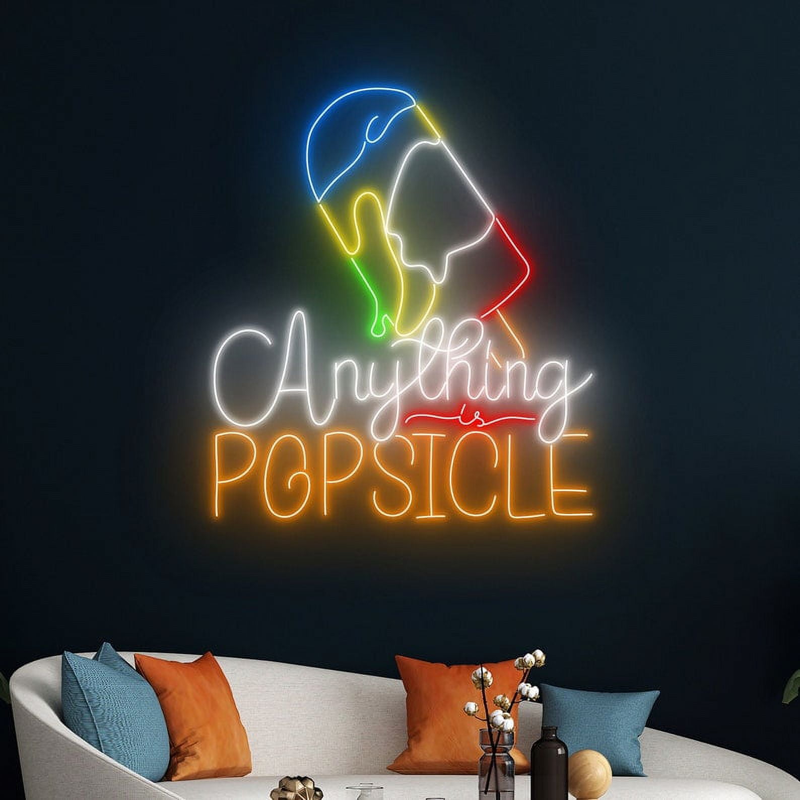 Handmadetneonsign Anything Is Popsicle Neon Sign, Popsicle Neon Wall ...