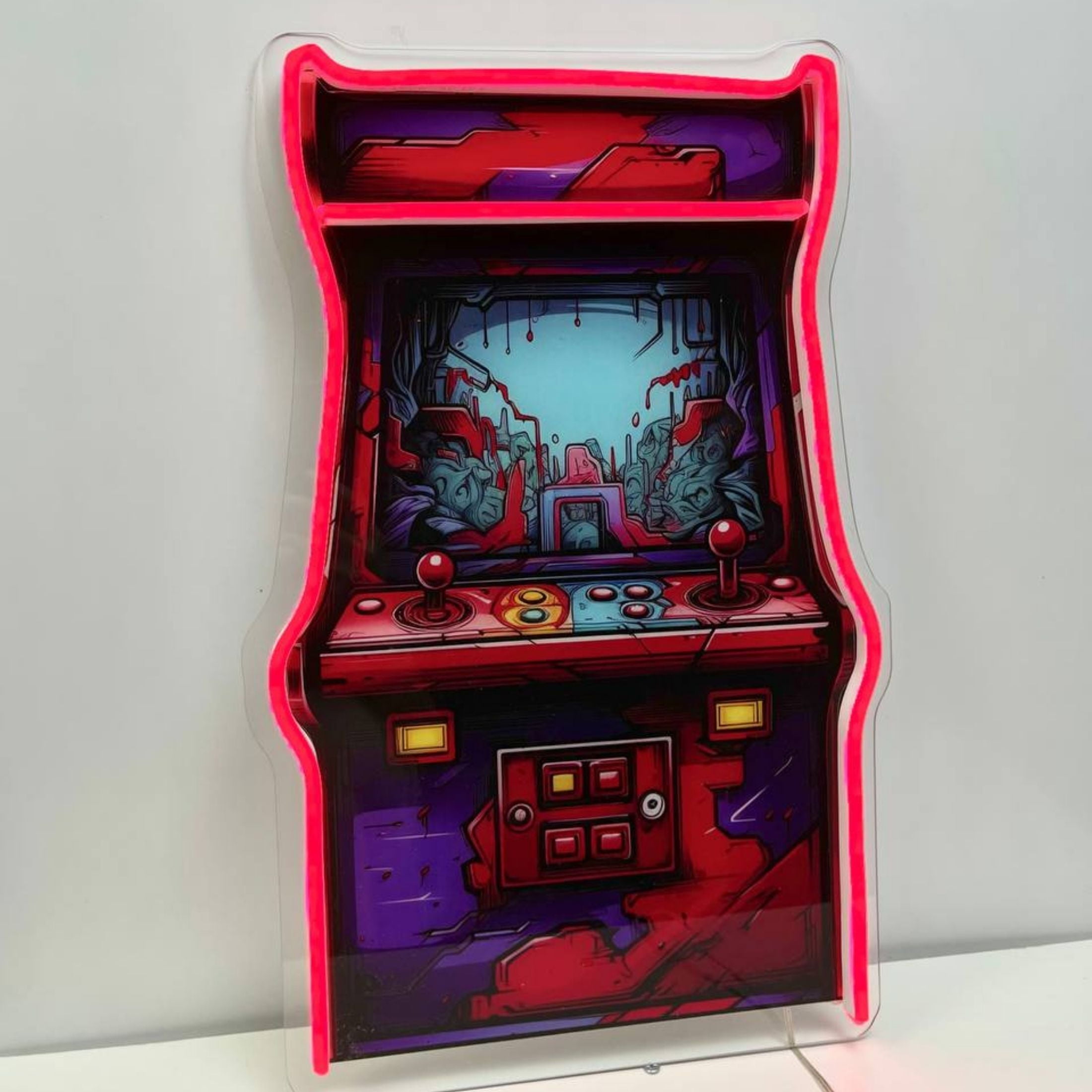 Handmadetneonsign Arcade Machine Neon Sign, Arcade Machine Decal ...