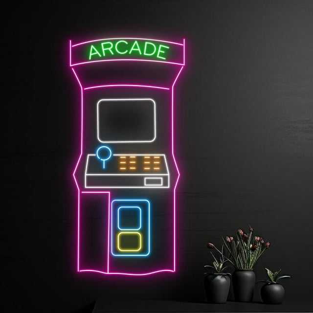Handmadetneonsign Arcade Neon Sign, Game Machine Led Sign, Retro Game ...