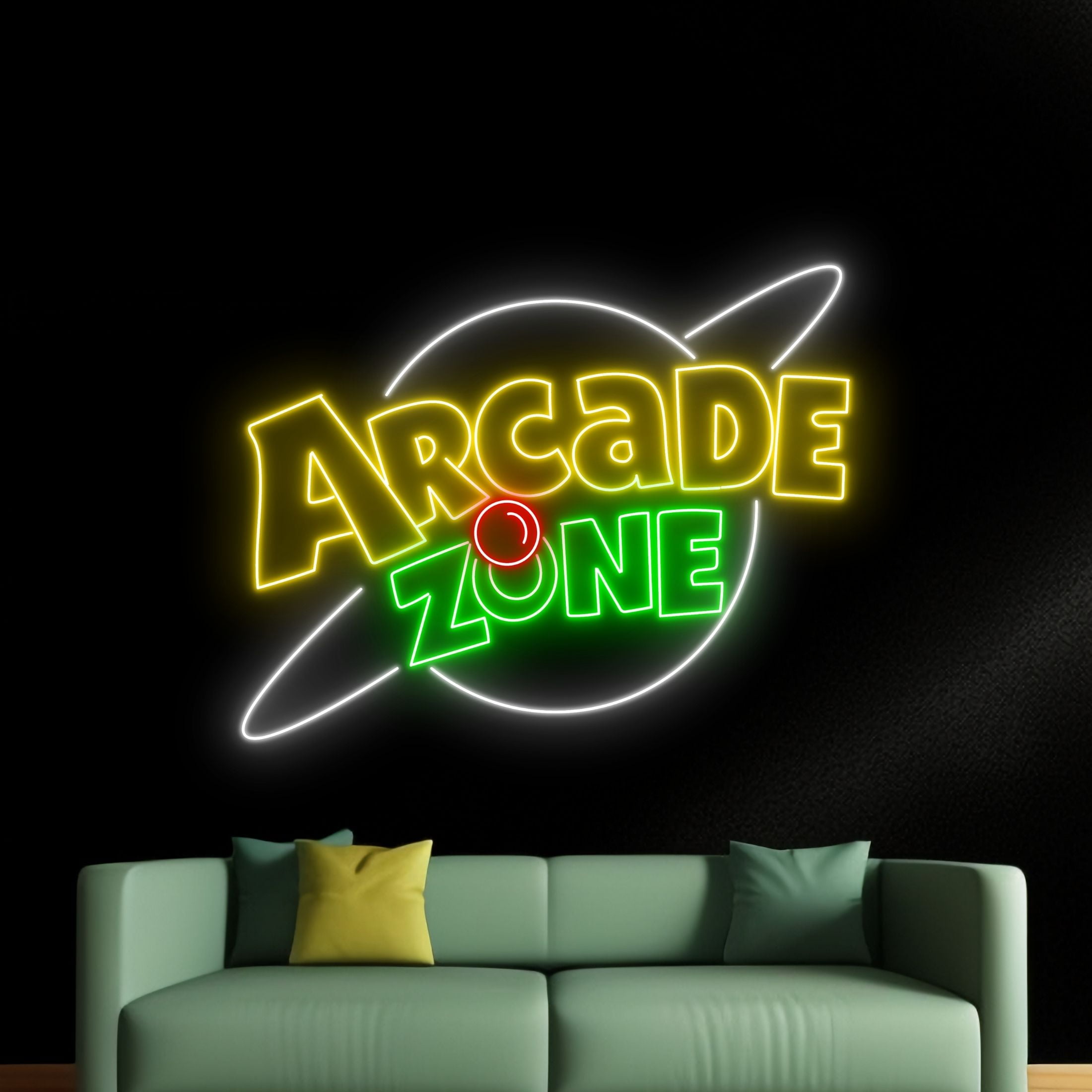 Handmadetneonsign Arcade Zone Neon Sign, Space Wall Art Decor, Home Bar ...