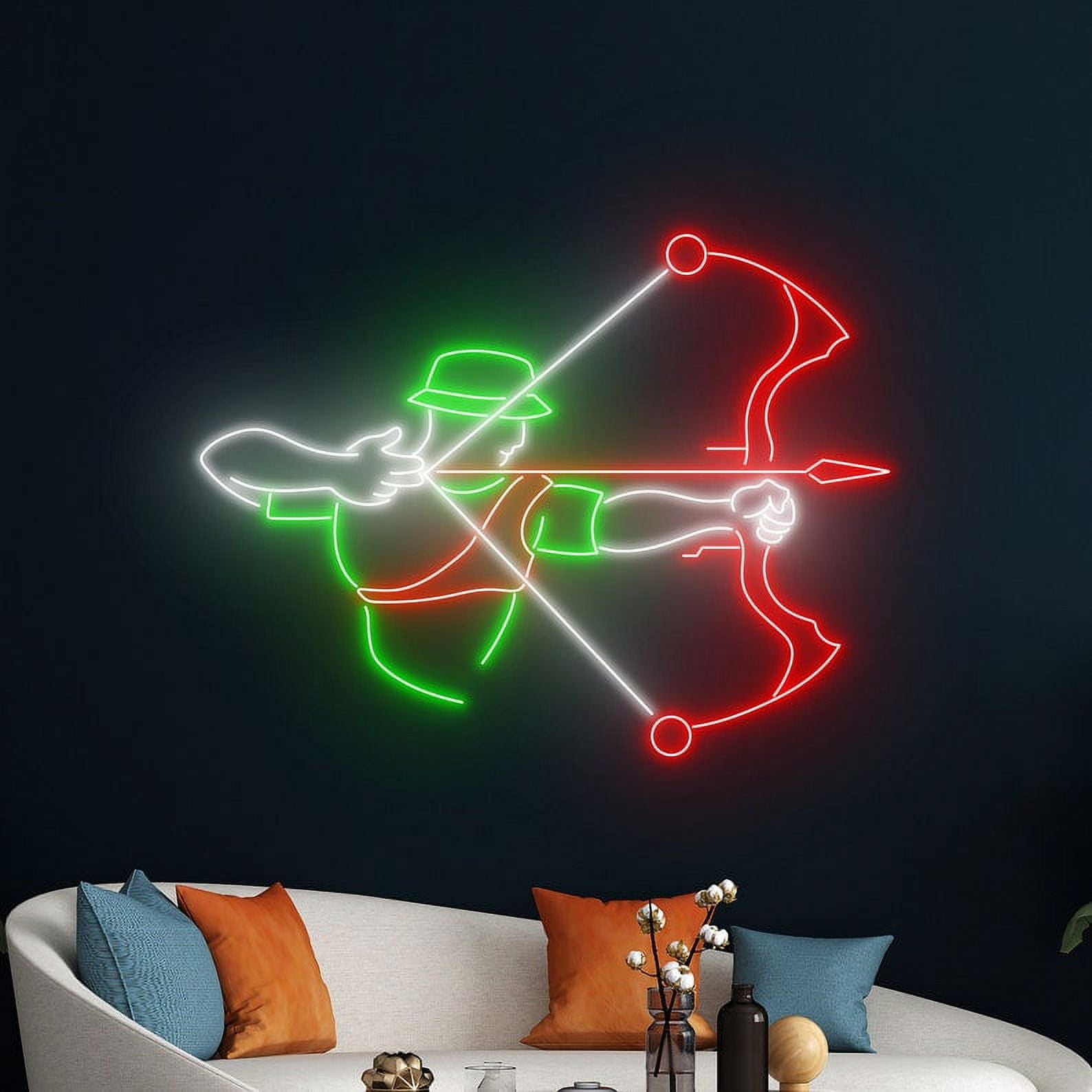 Handmadetneonsign Archery Neon Sign, Archery Led Sign, Archery Player ...