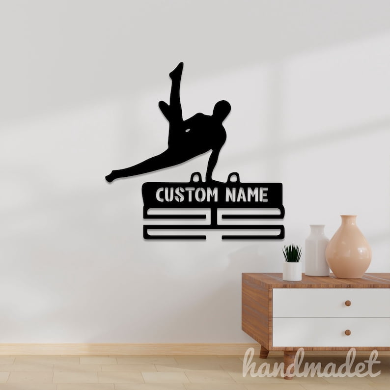 Handmadetneonsign Artistic Gymnastics Medal Hanger Metal Wall Art Light ...