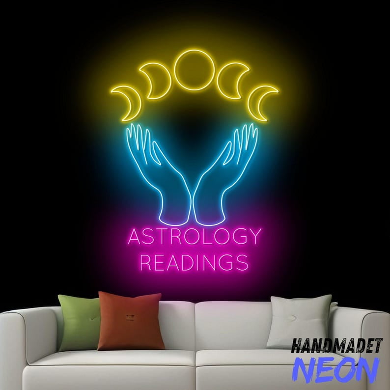 Handmadetneonsign Astrology Readings Neon Sign, Psychic Led Sign ...