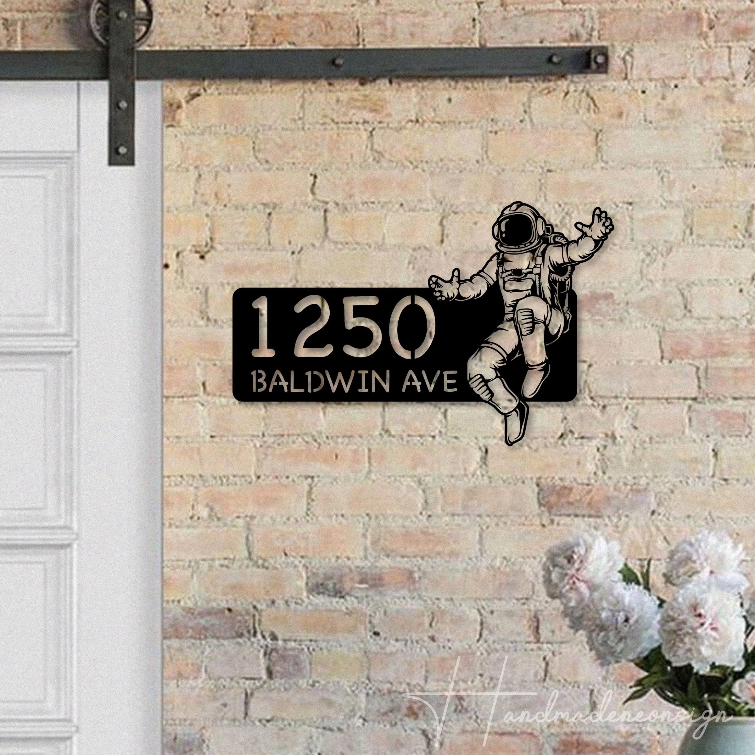 Handmadetneonsign Astronaut Address House Number, Astronaut Home ...