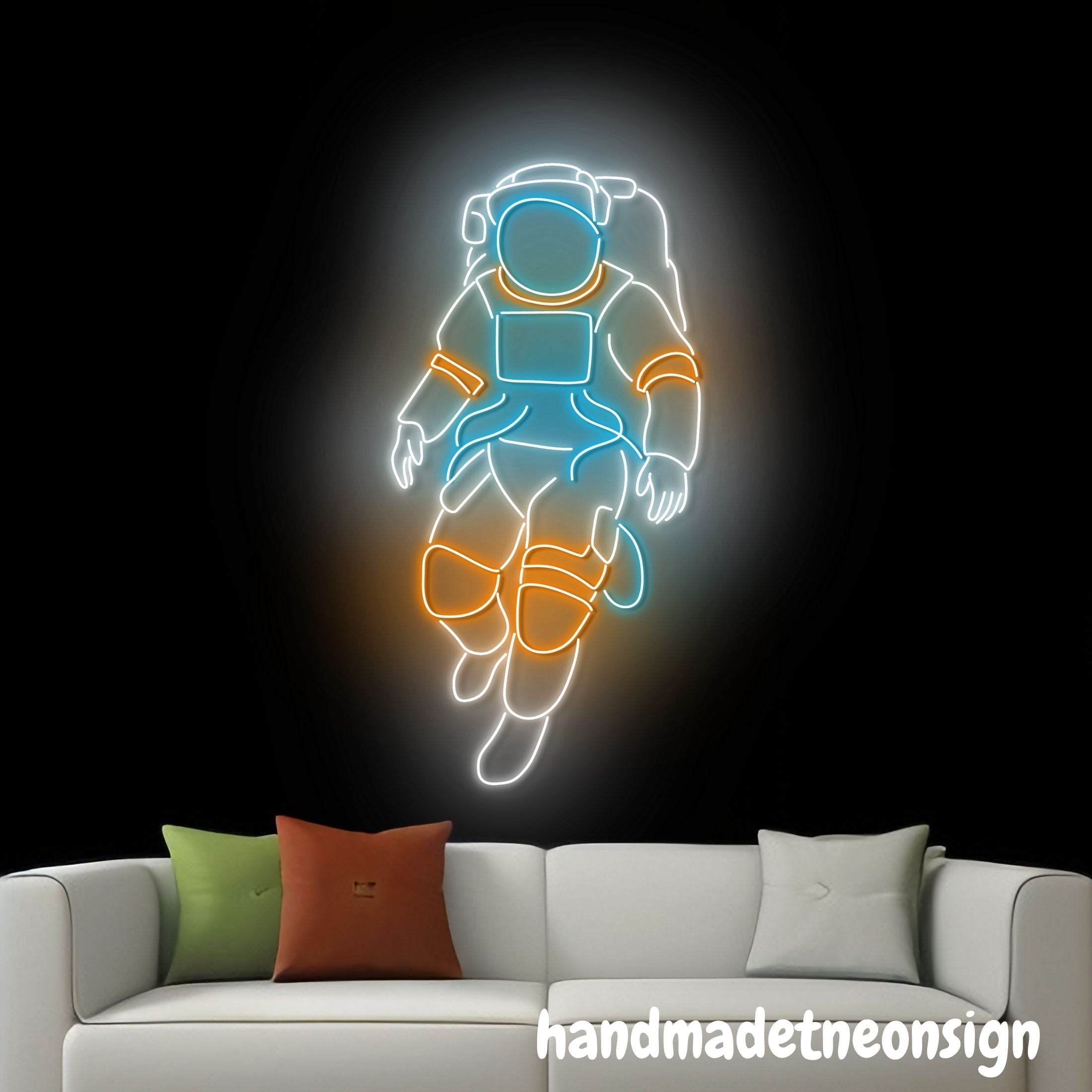 Handmadetneonsign Astronaut Neon Sign, Astronaut Led Light, Spaceman ...