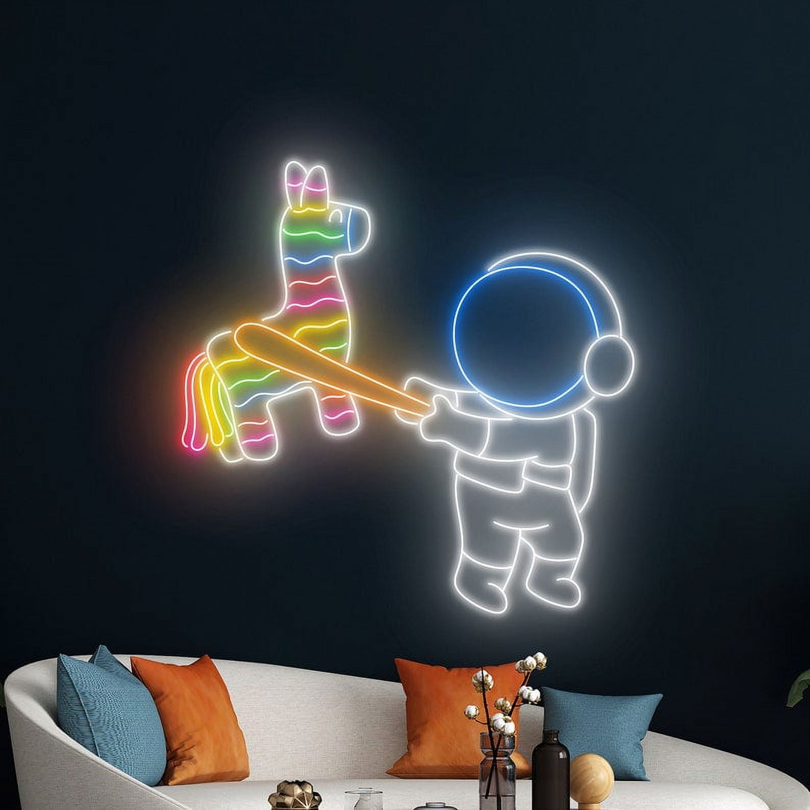 Handmadetneonsign Astronaut Pinata Neon Sign, Astronaut Pinata LED ...