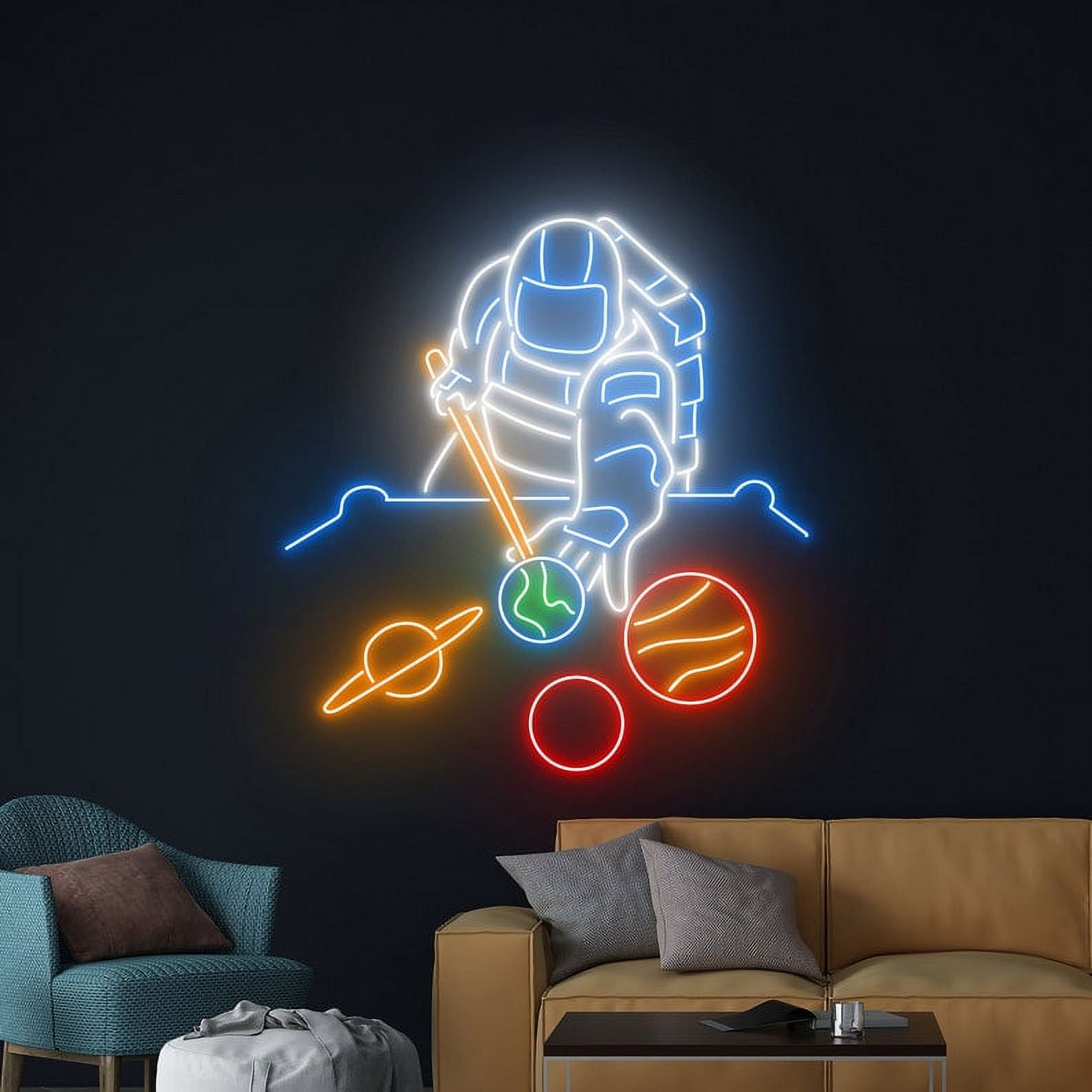 Handmadetneonsign Astronaut Planet Neon Sign, I Need Space Astronaut ...